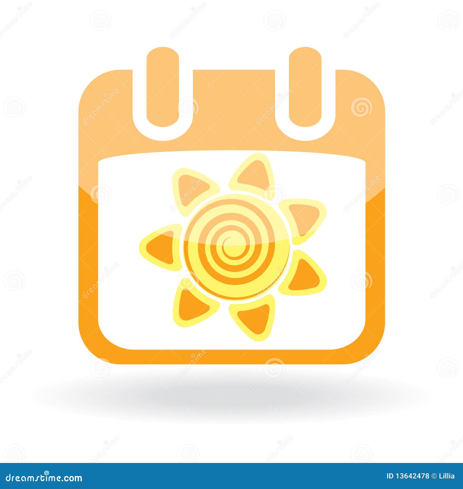 Icono De Pascua - Calendario Con El Sol Ilustración del Vector ...