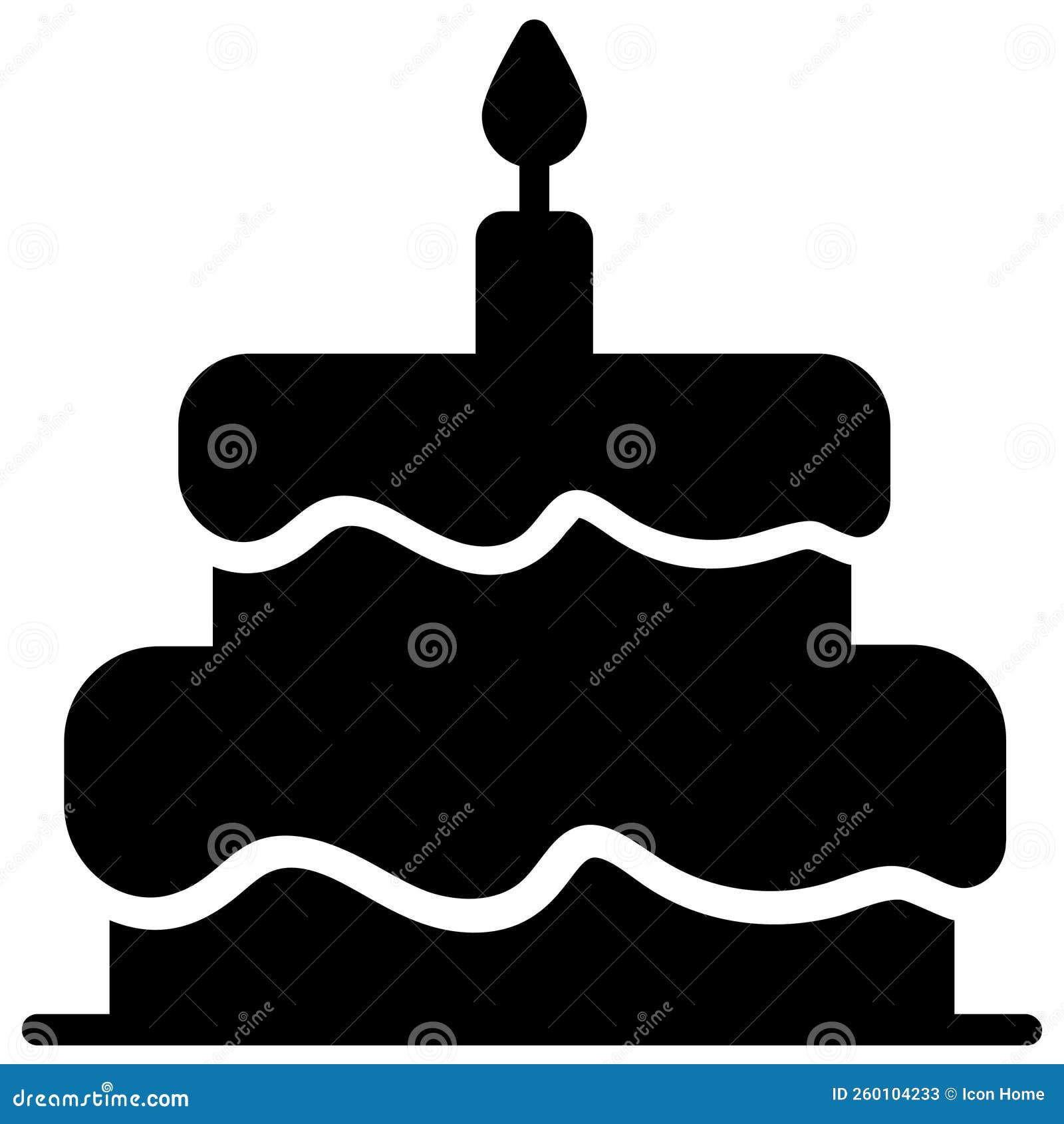 Icono de pastel ilustración del vector. Ilustración de blanco - 260104233