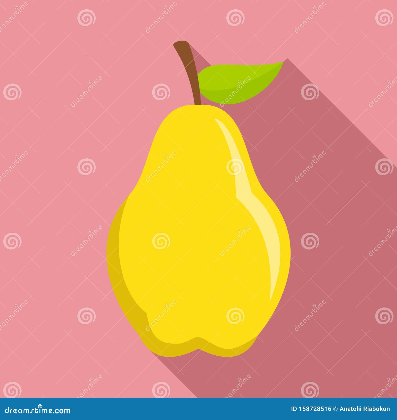 Icono De Pera Dulce, Estilo Plano Ilustración del Vector - Ilustración ...