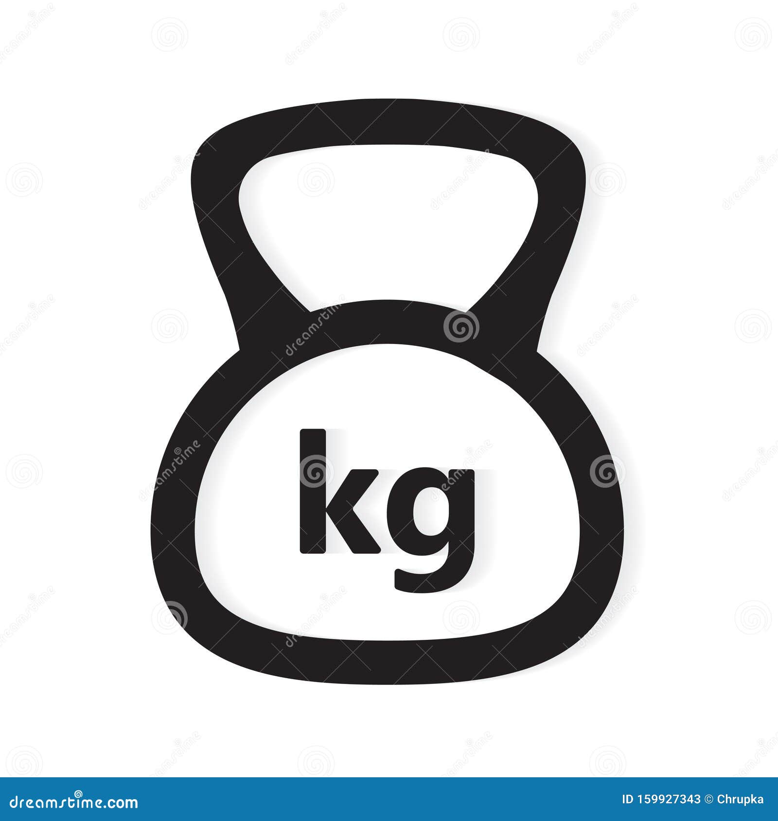 Icono de peso kg ilustración del vector. Ilustración de carga - 159927343