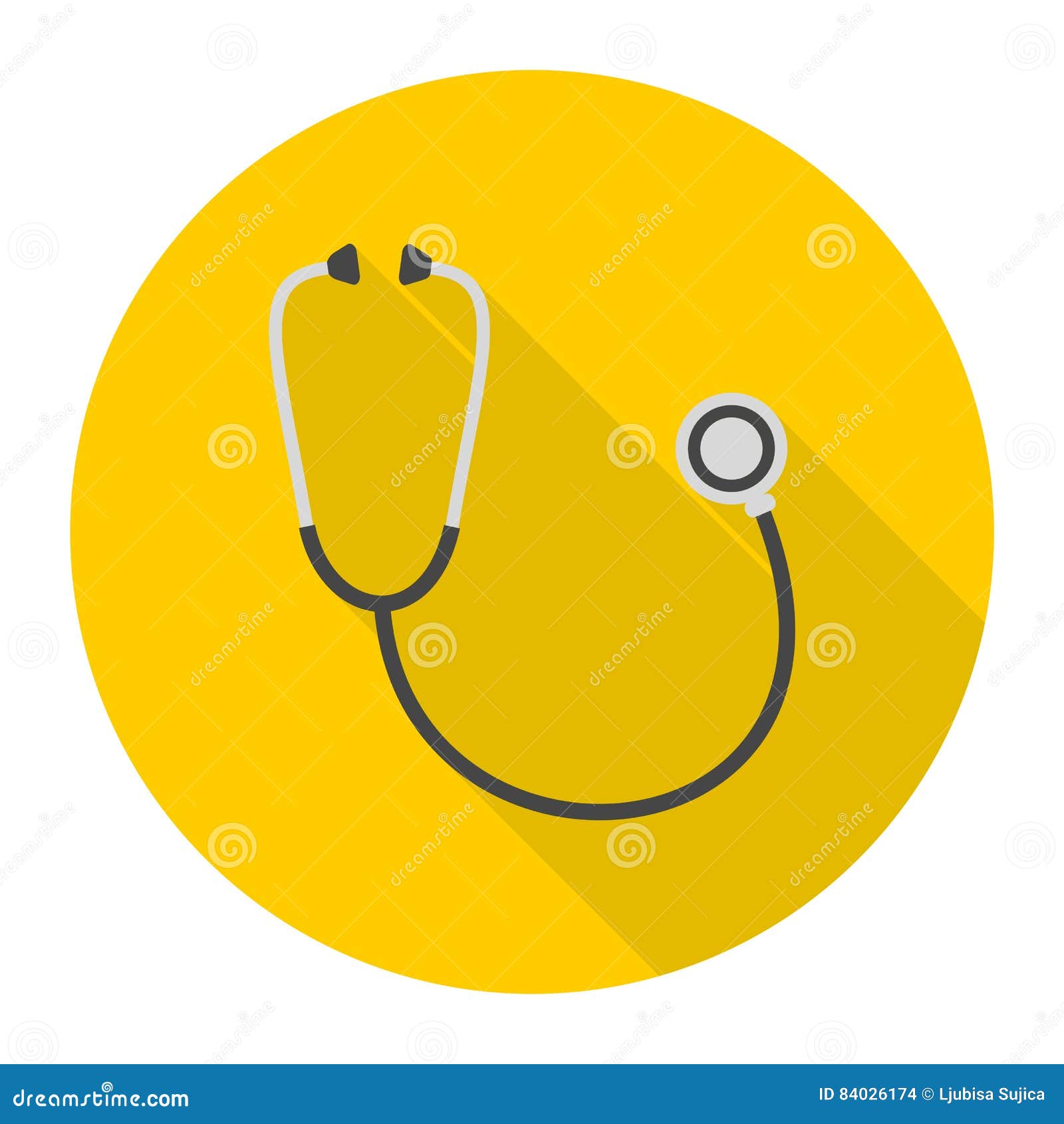 Icono De Phonendoscope Con La Sombra Larga Stock de ilustración - Ilustración de audiencia ...