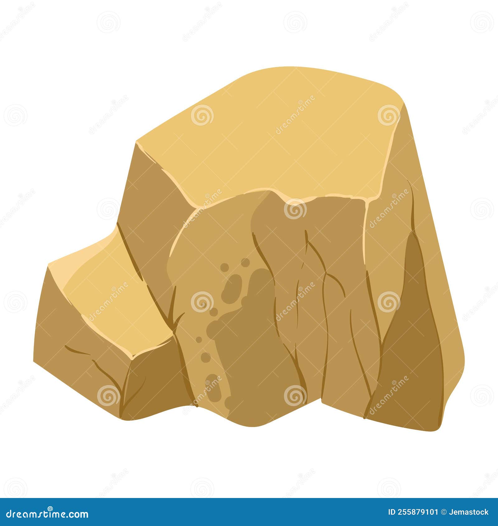 Icono de piedra de roca ilustración del vector. Ilustración de granito ...