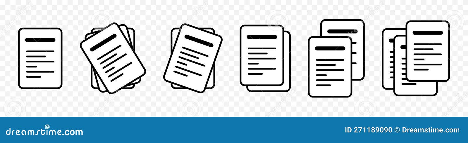 Icono De Pila De Documentos. Signo De Documento. Vector Aislado En El ...
