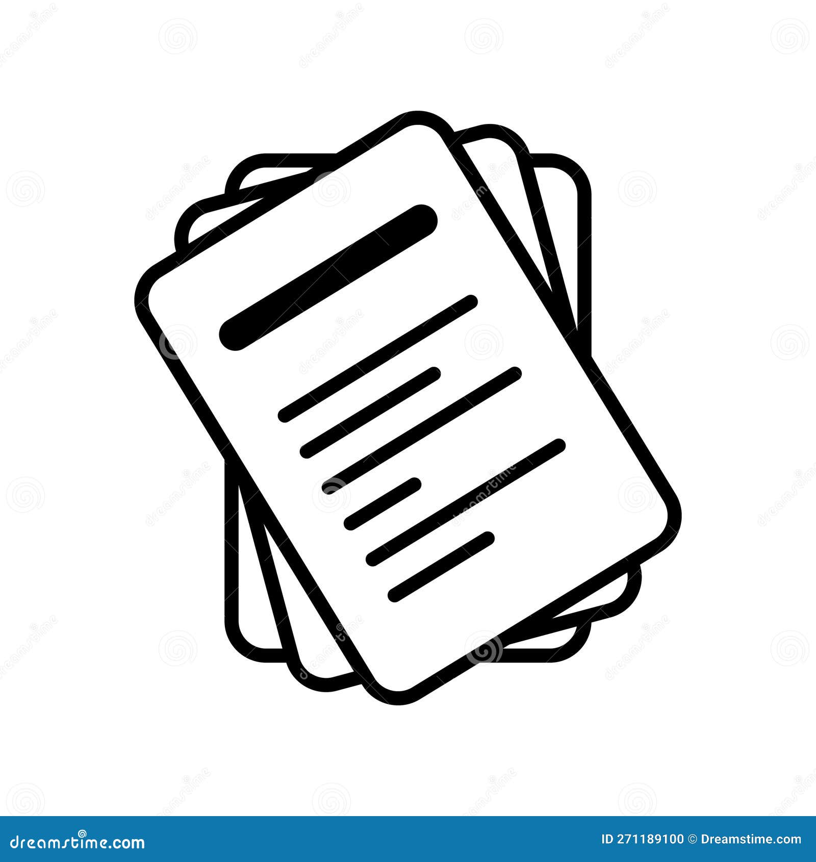 Icono De Pila De Documentos. Signo De Documento. Vector Aislado En El ...