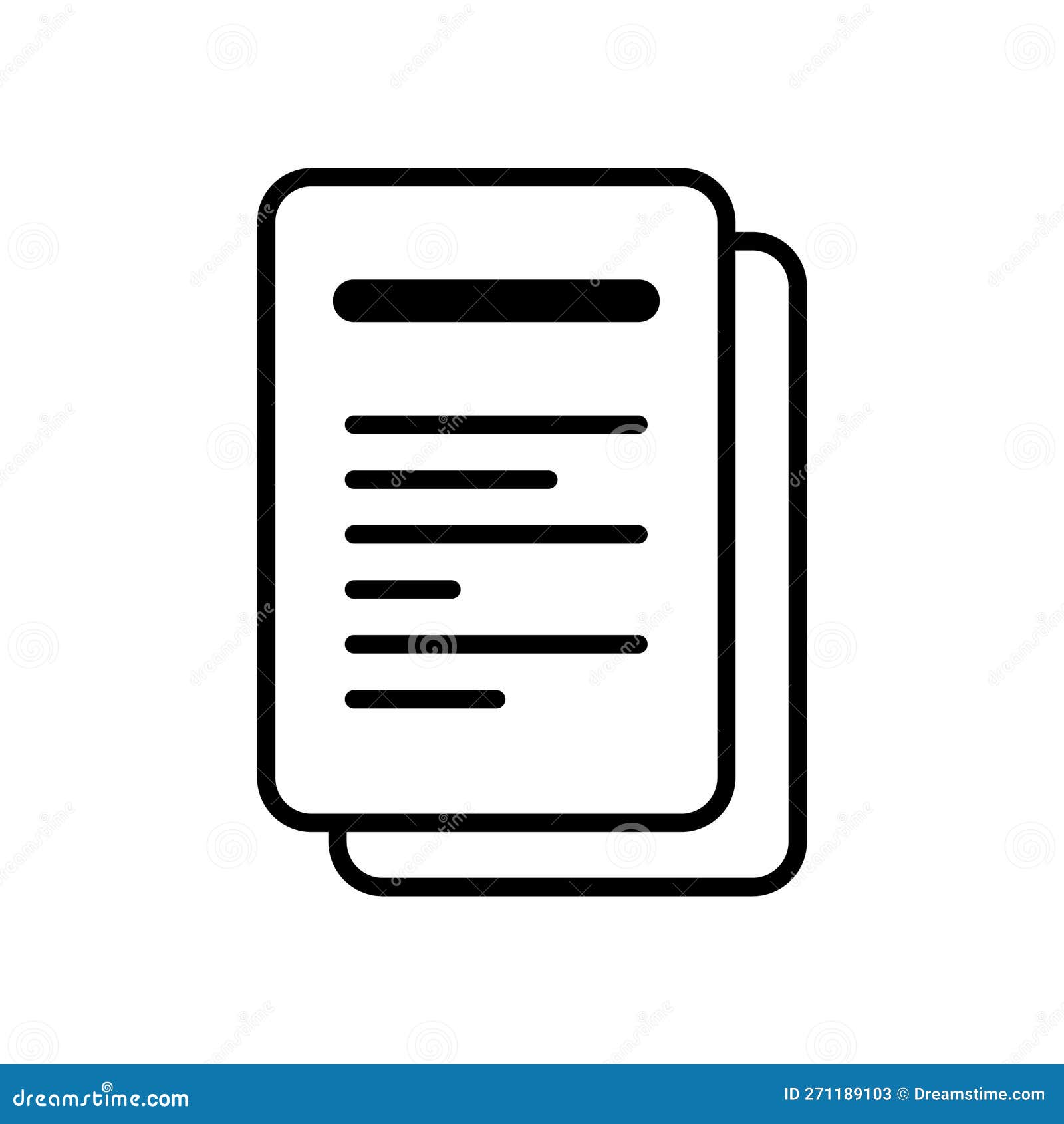 Icono De Pila De Documentos. Signo De Documento. Vector Aislado En El ...