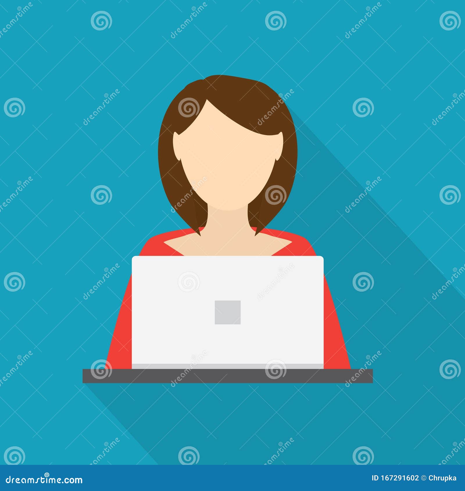 Icono de programadora ilustración del vector. Ilustración de persona ...