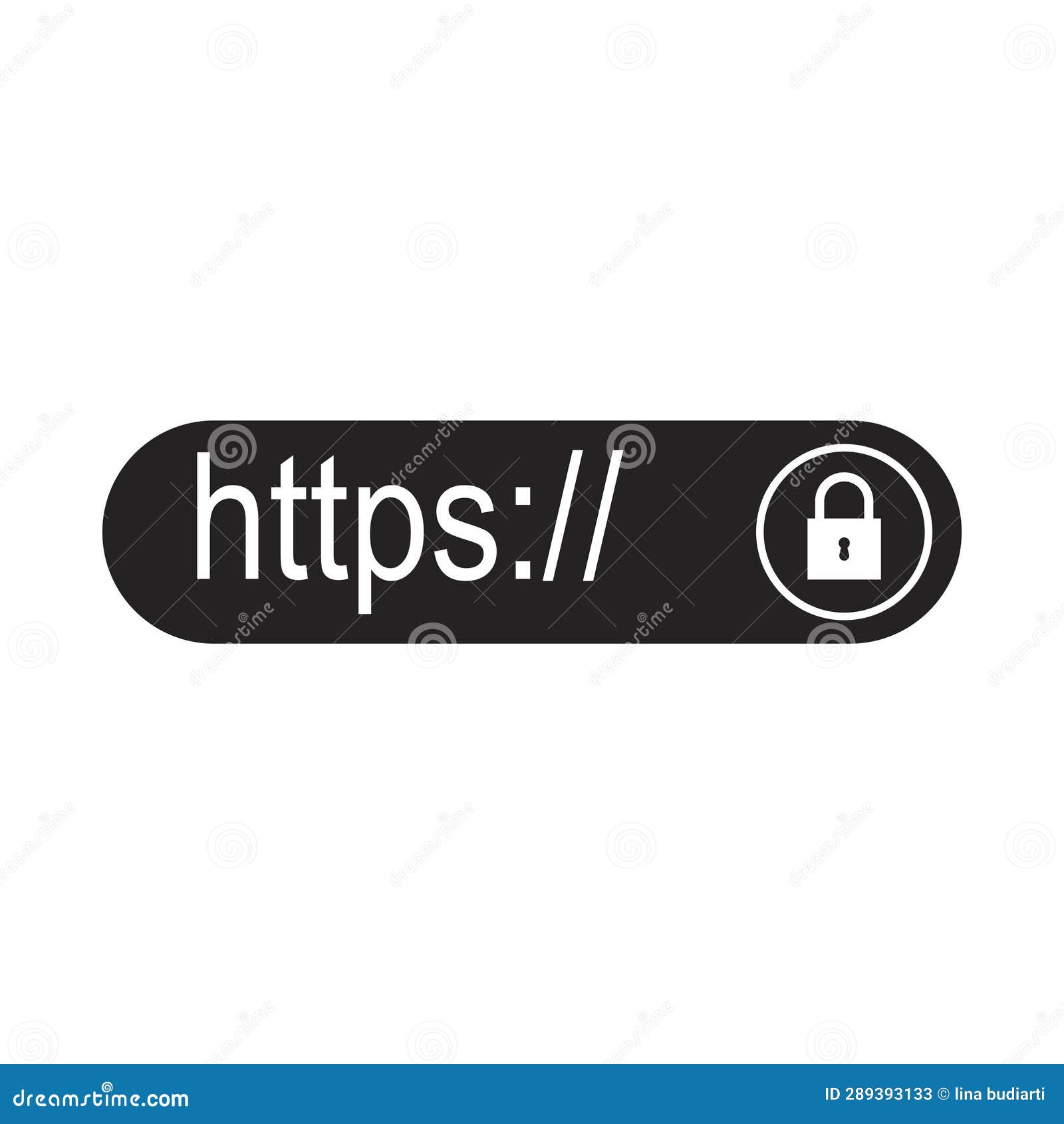 Icono de protocolo https ilustración del vector. Ilustración de seguridad - 289393133