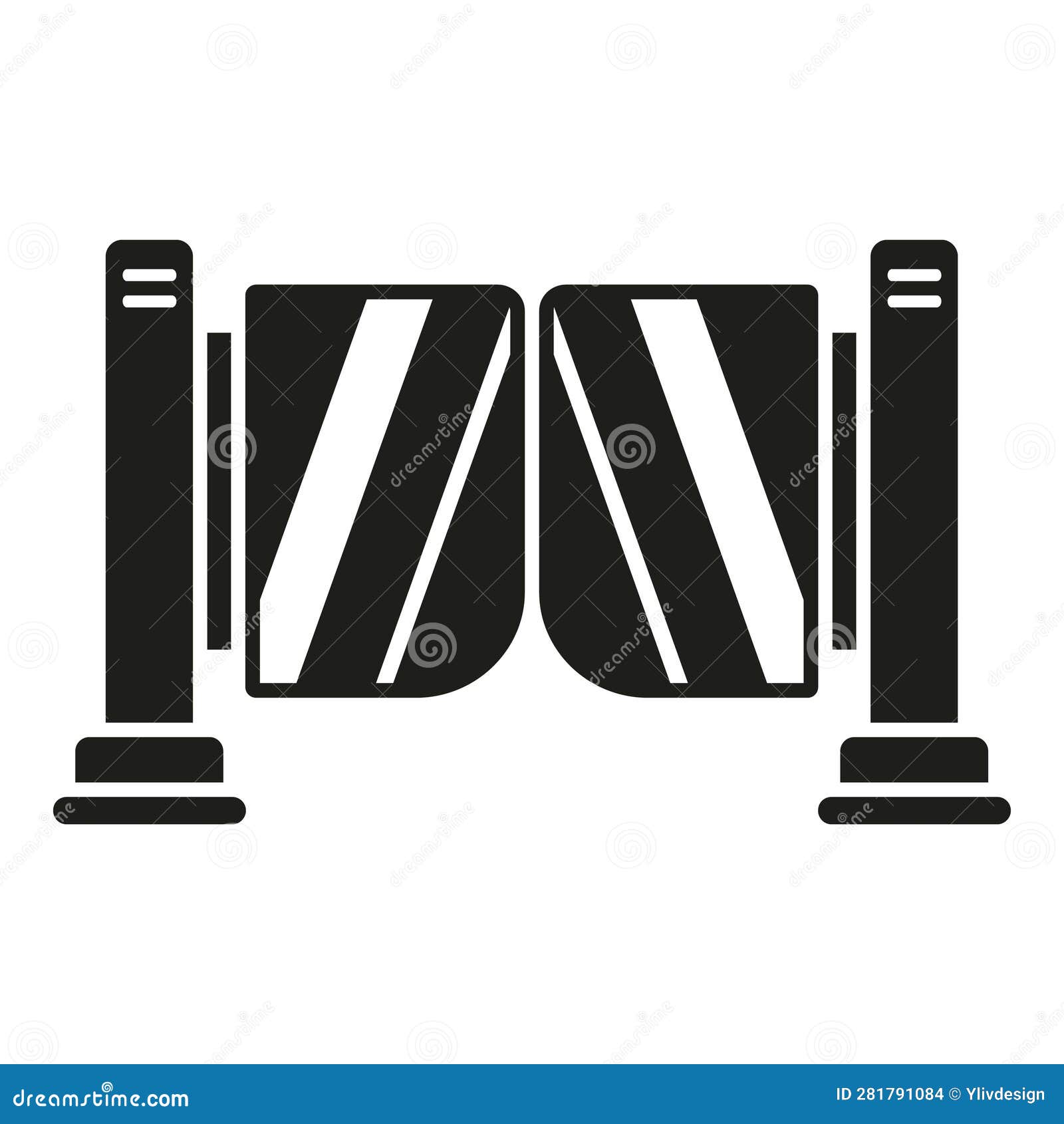 Icono De Puerta Simple Vector. Casa De Rejas Ilustración del Vector ...