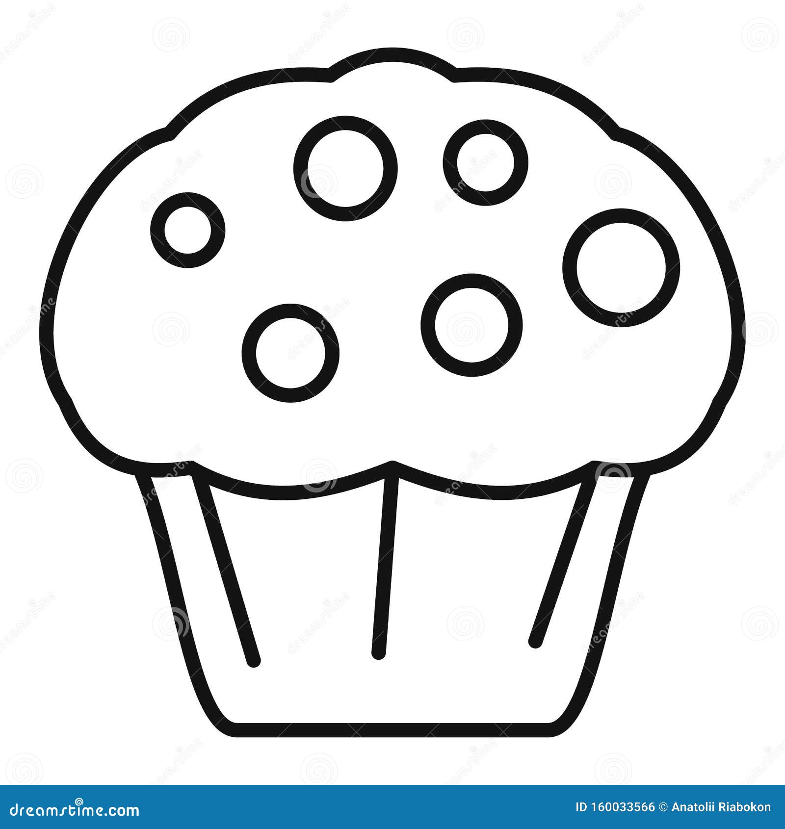 Icono De Quequitos Caseros, Estilo De Esquema Ilustración del Vector ...