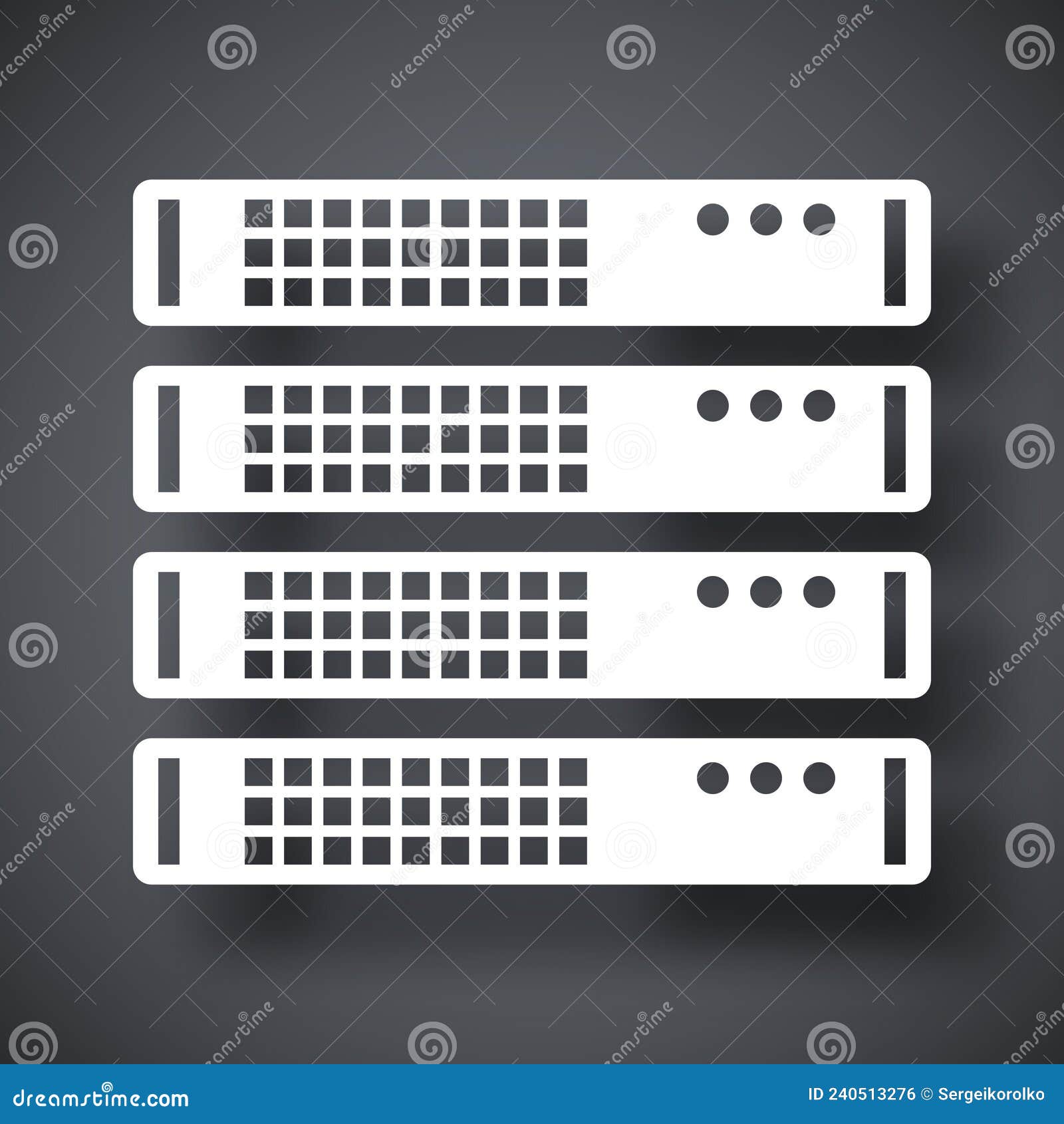 Icono De Rack De Servidor Vectorial Ilustración del Vector ...