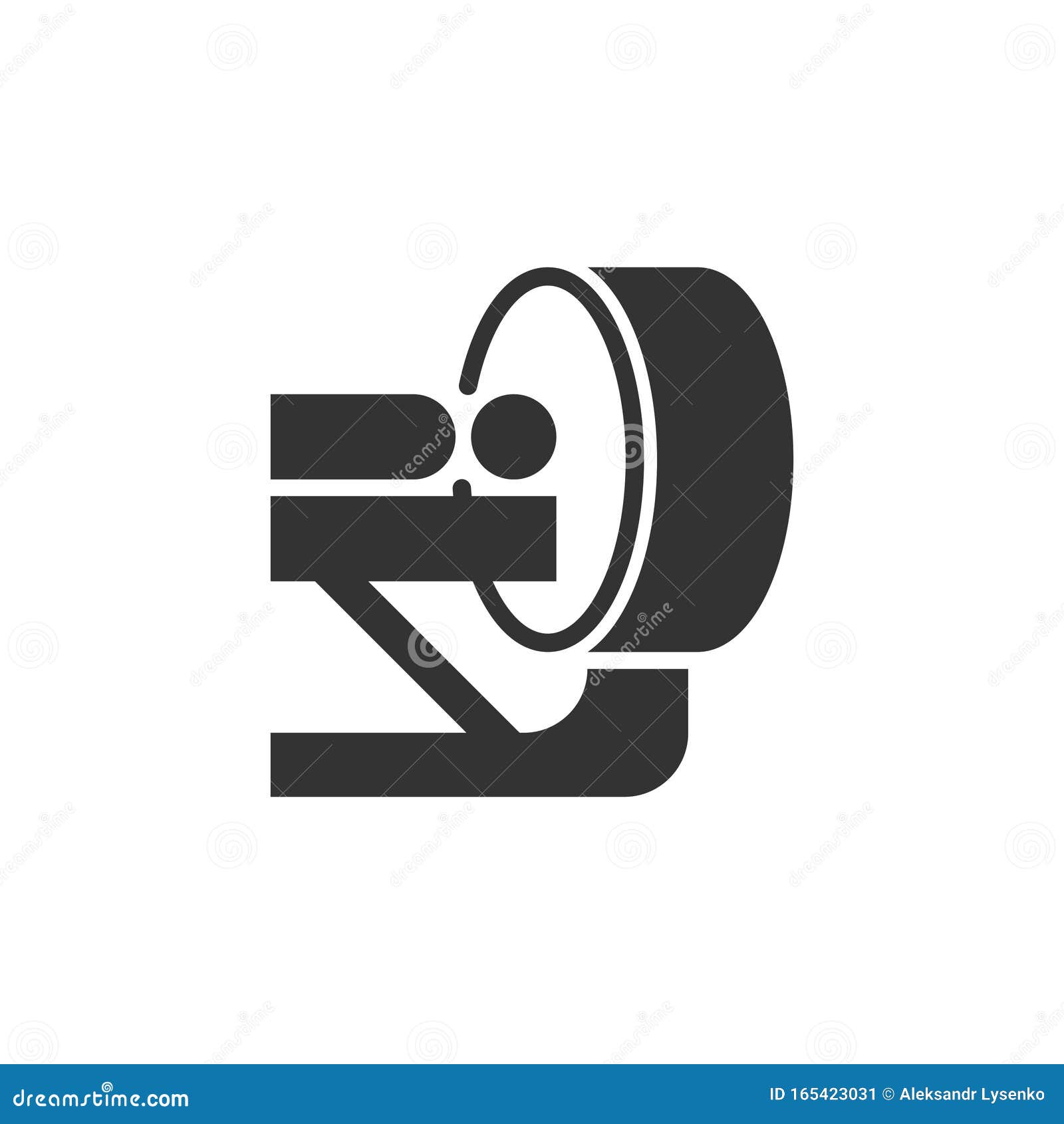 Icono De Radiología En Estilo Plano Dibujo Vectorial De Tomografía