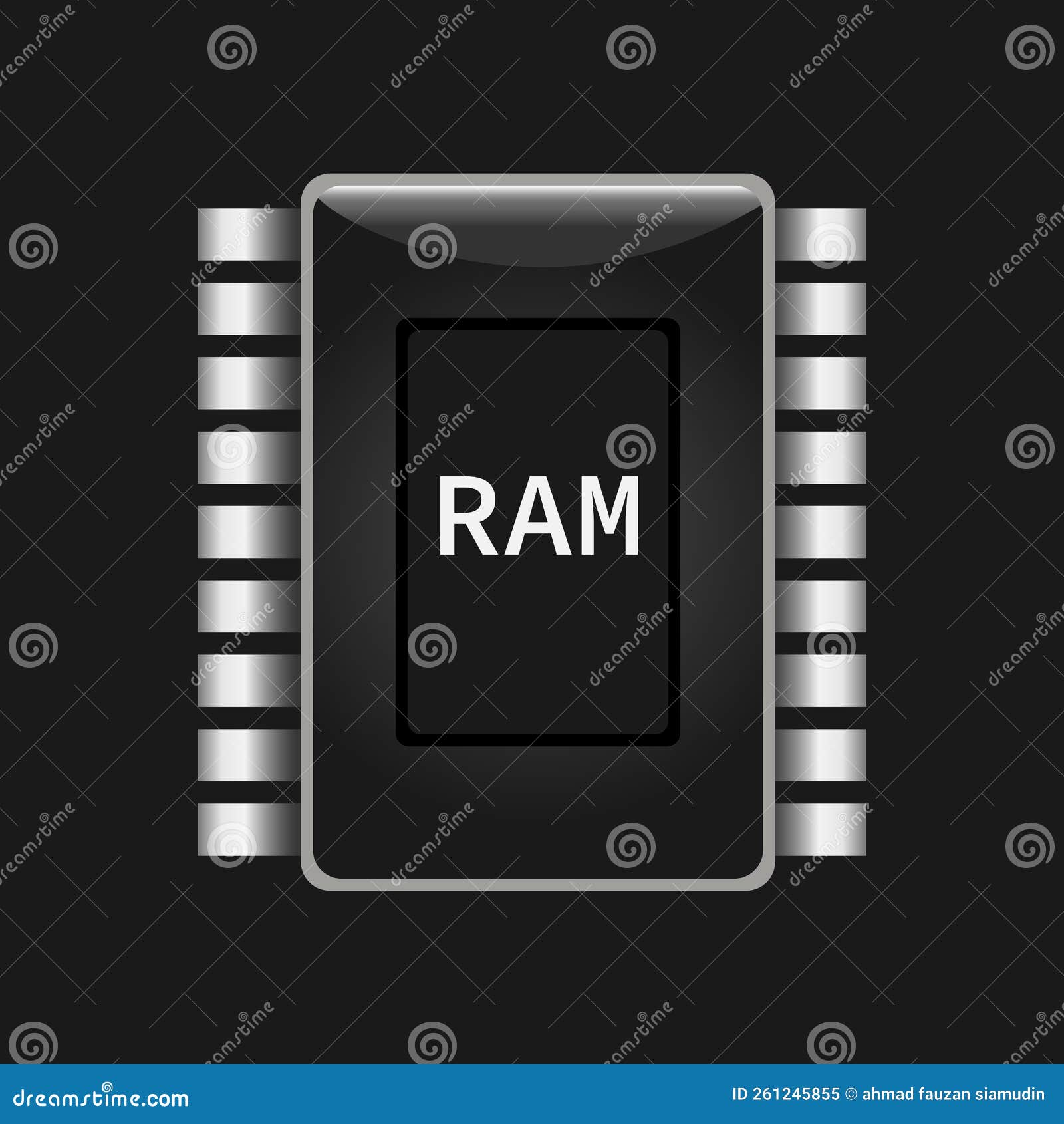 Icono de ram stock de ilustración. Ilustración de megabytes - 261245855