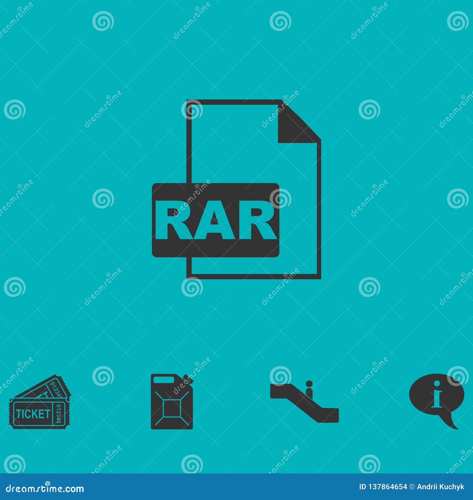Icono de RAR plano ilustración del vector. Ilustración de marca - 137864654