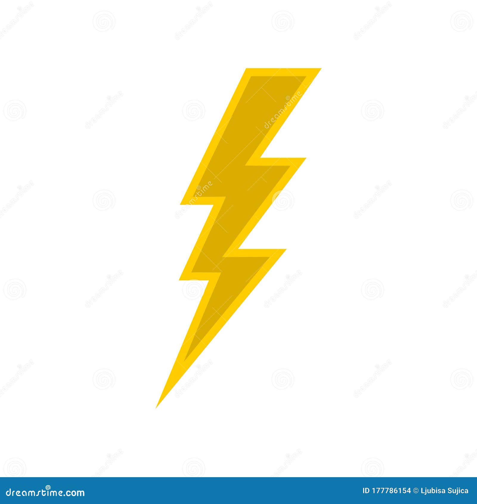 Icono de rayo ilustración del vector. Ilustración de arte - 177786154