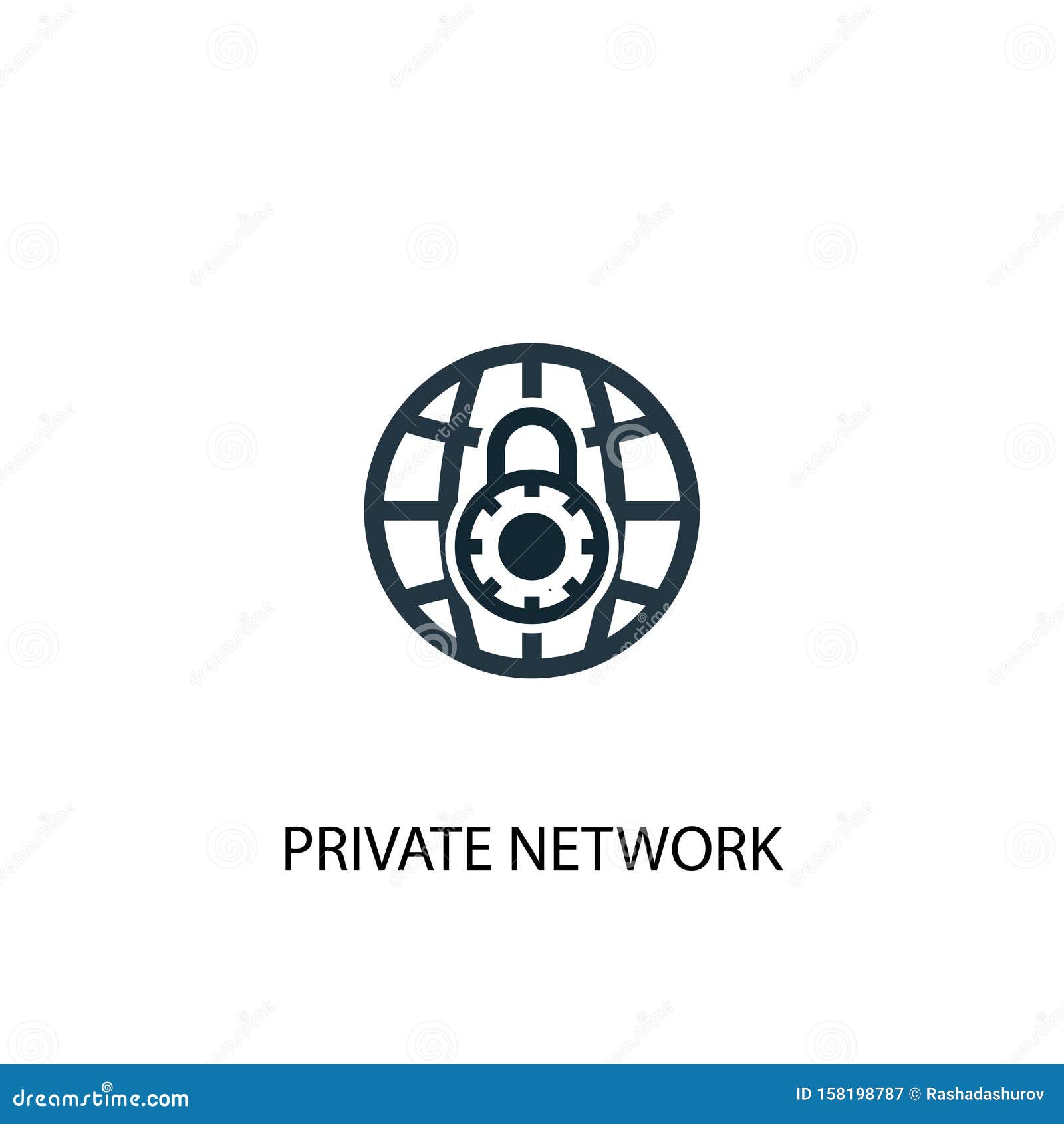 Icono De Red Privada. Elemento Simple Ilustración del Vector ...