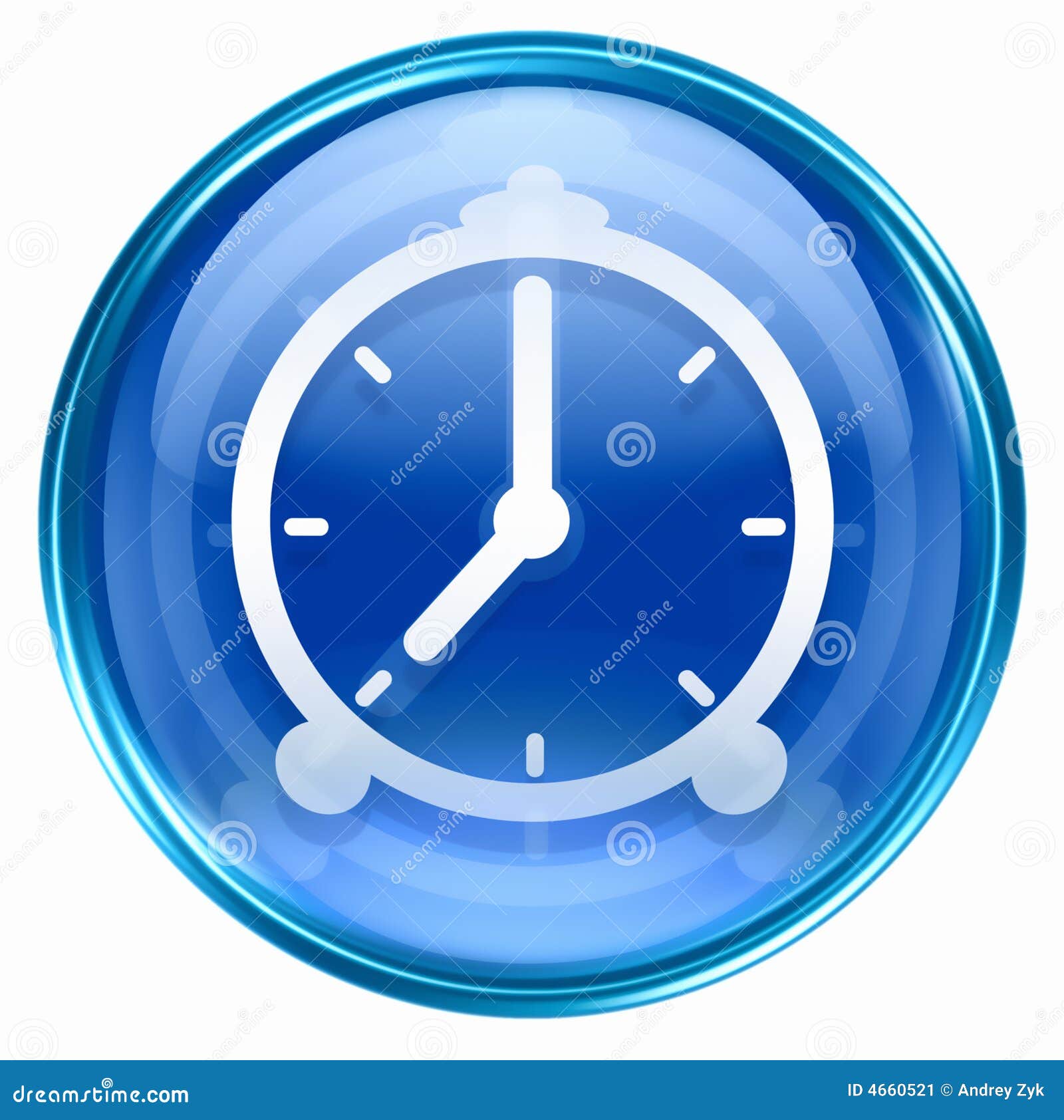 Icono de reloj azul stock de ilustración. Ilustración de reloj - 4660521