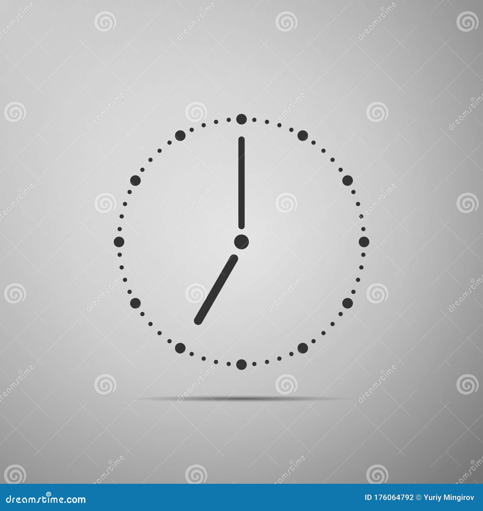 Icono de reloj en gris ilustración del vector. Ilustración de intervalo ...