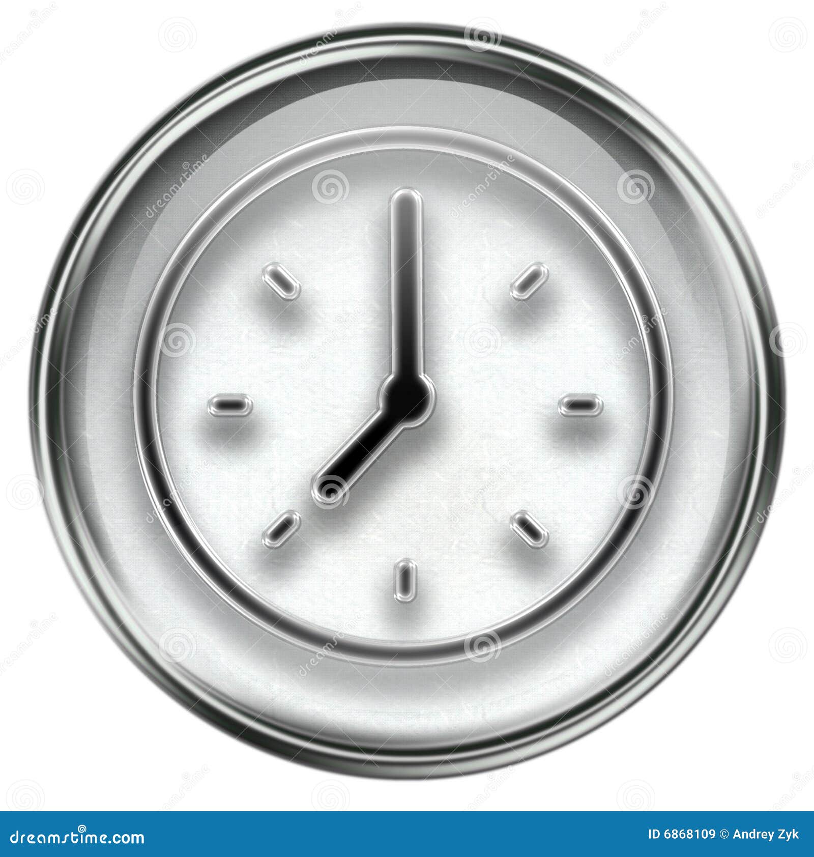 Icono de reloj gris stock de ilustración. Ilustración de fecha - 6868109