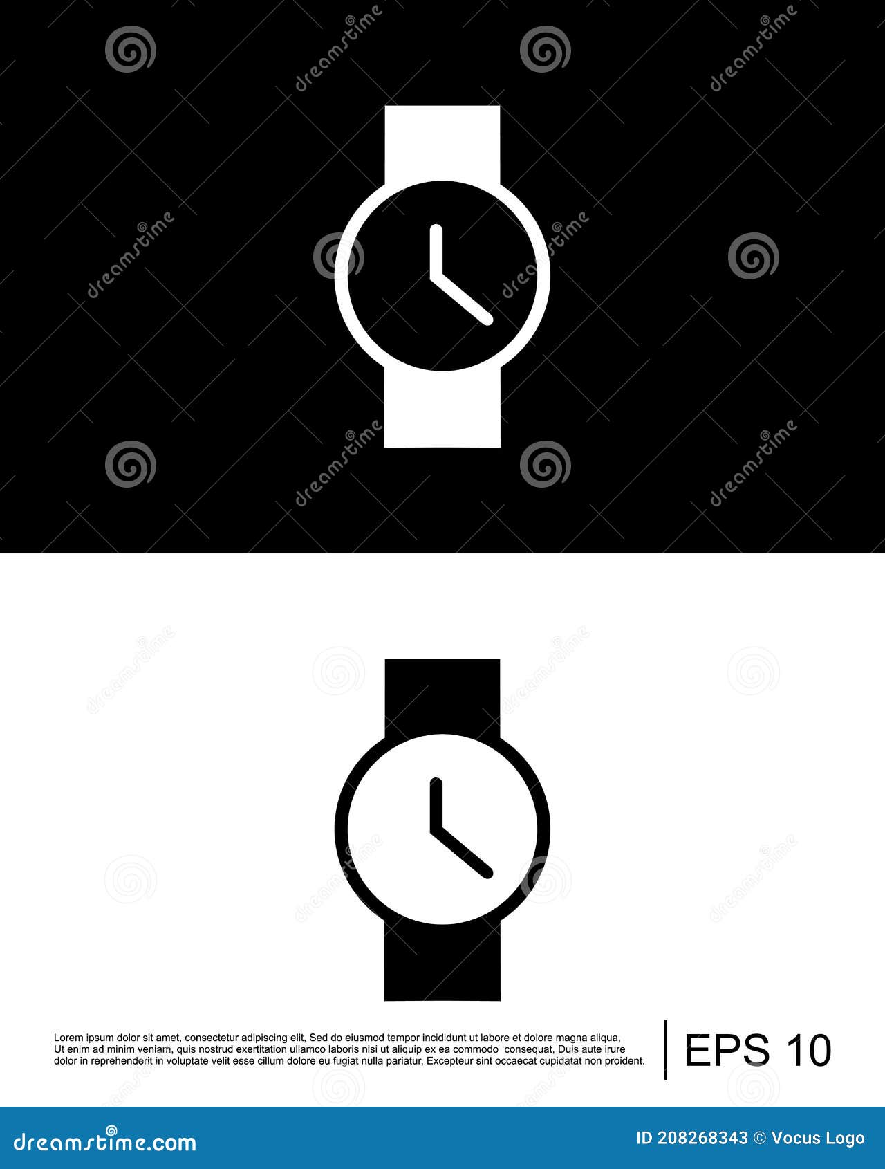 Icono De Reloj Vector Logo Plantilla Ilustración del Vector ...