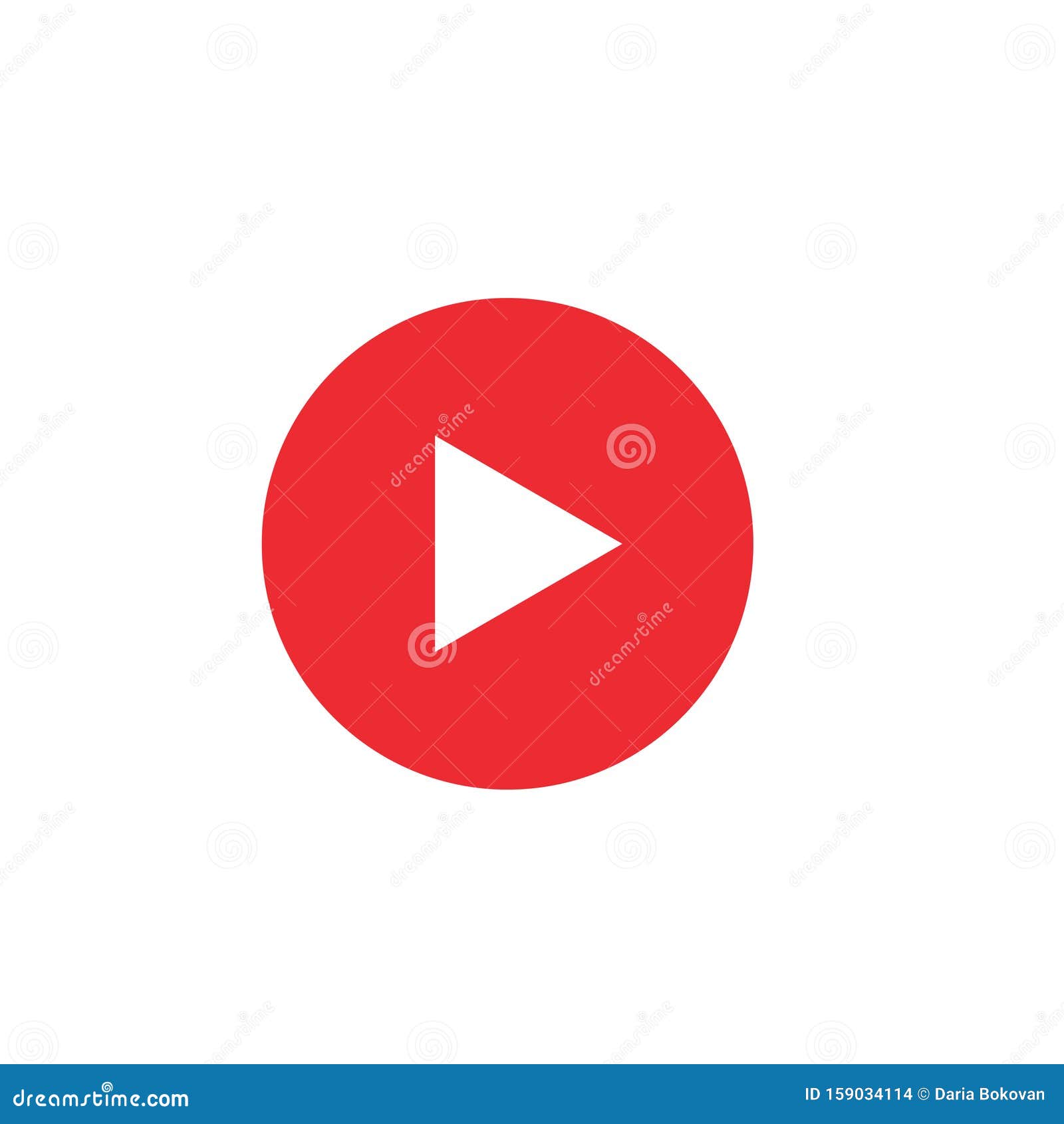Icono de Reproducir vector stock de ilustración. Ilustración de plano ...