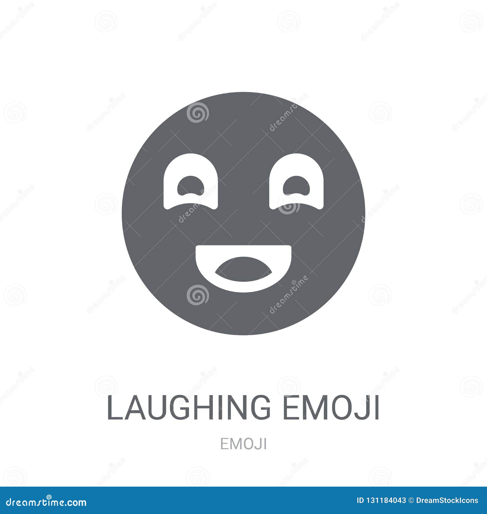 Icono de risa del emoji ilustración del vector. Ilustración de ...