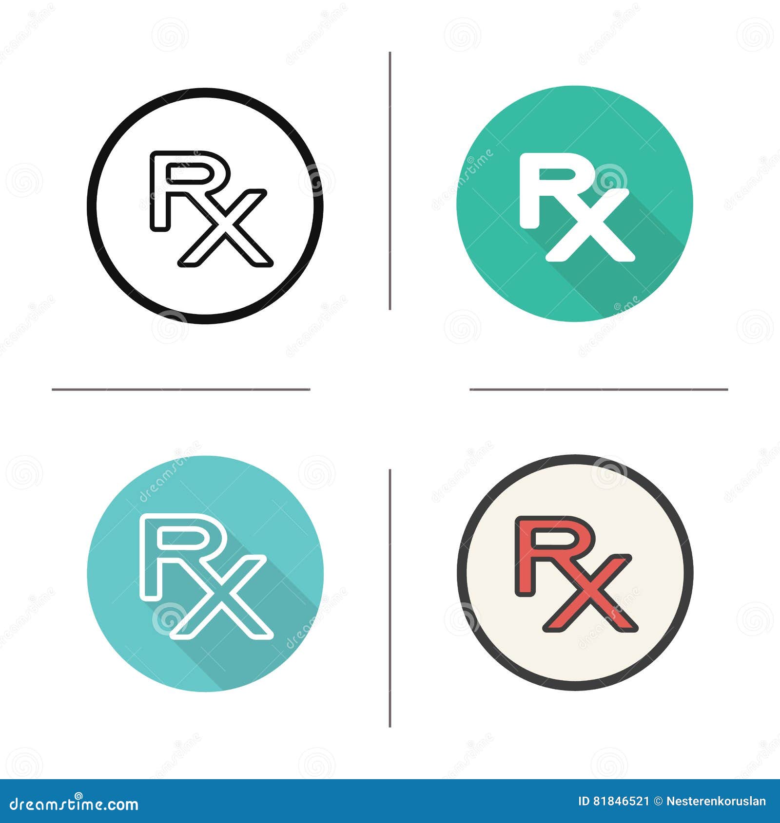 Icono de Rx ilustración del vector. Ilustración de medicina - 81846521