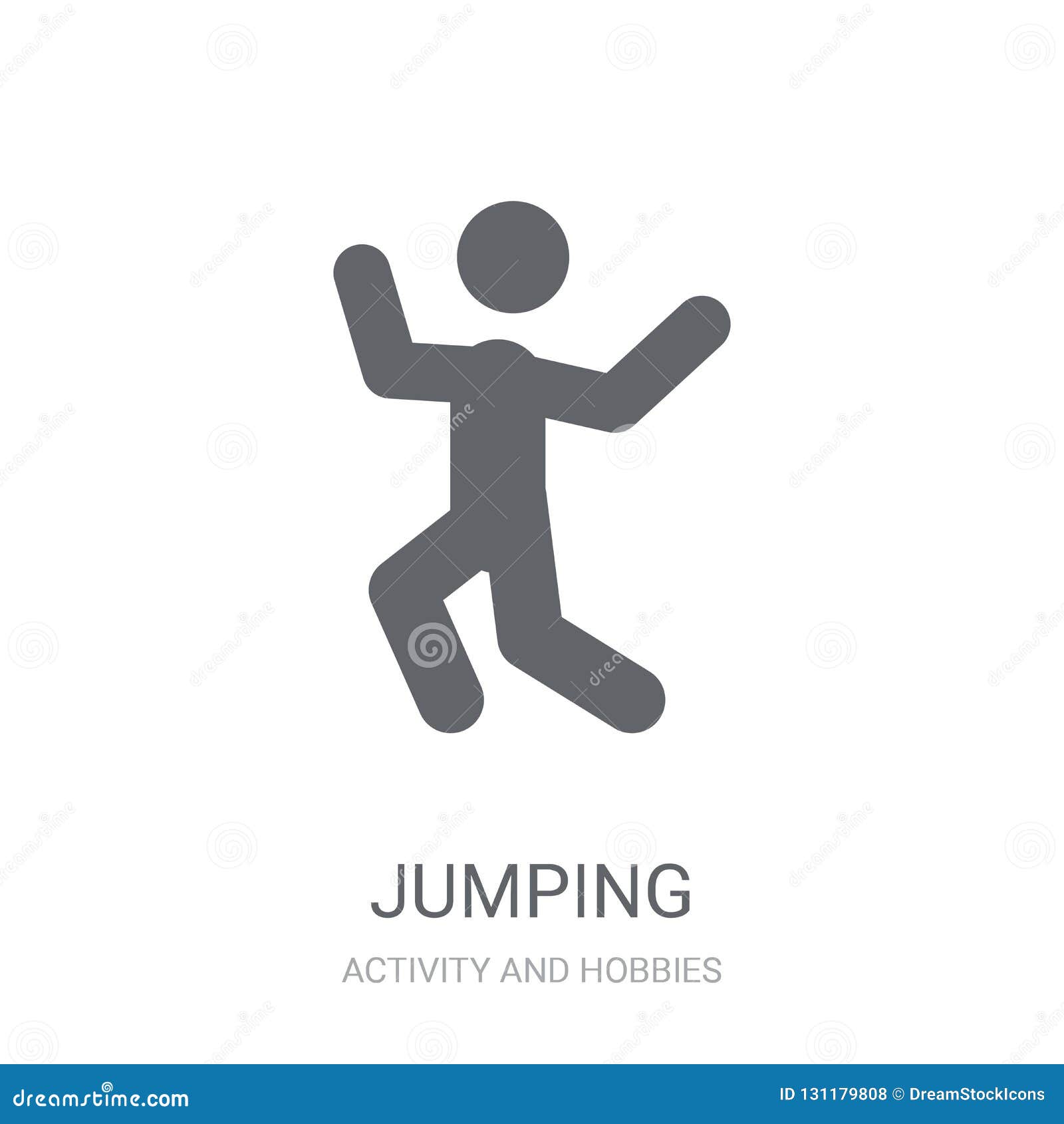 Icono de salto ilustración del vector. Ilustración de estudiante ...