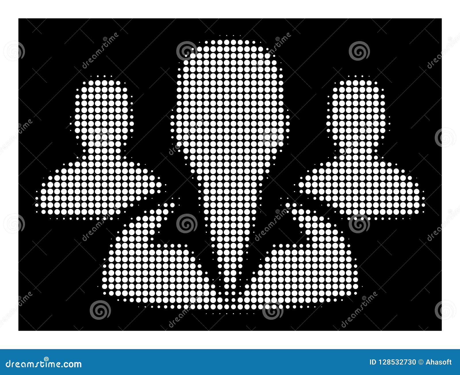 Icono De Semitono Blanco De Los Clientes Ilustración del Vector ...