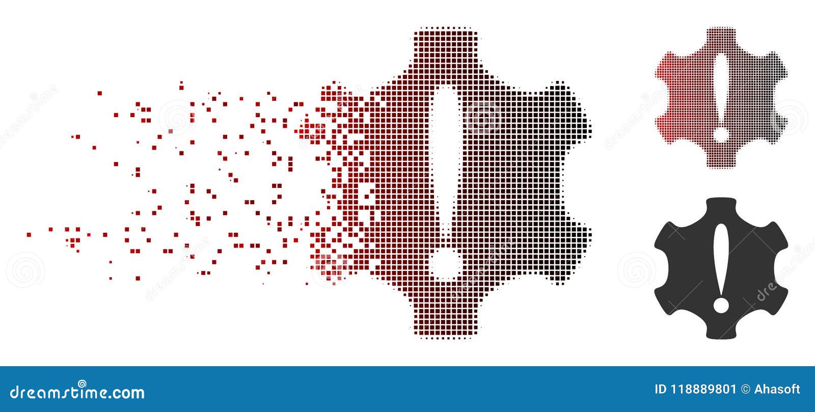 Icono De Semitono Del Peligro Del Pixel Disipado Ilustración del Vector ...