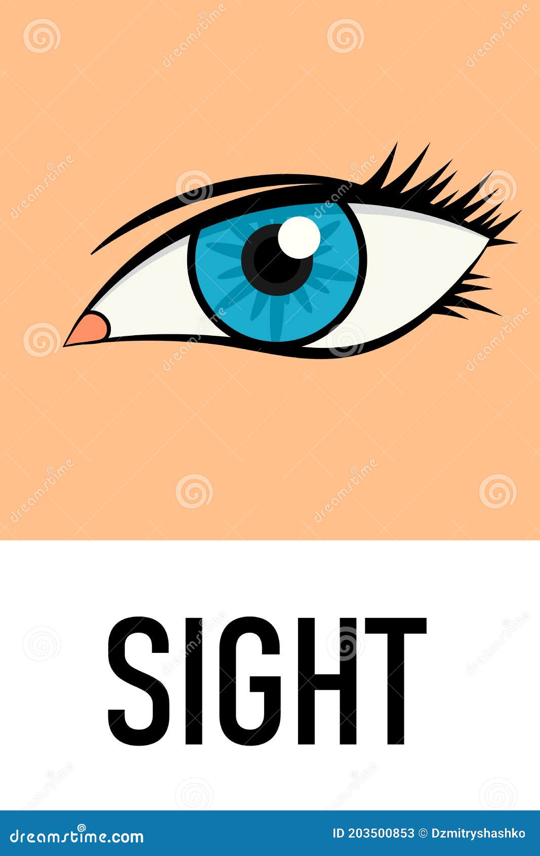 Icono de sentido visual ilustración del vector. Ilustración de hembra ...