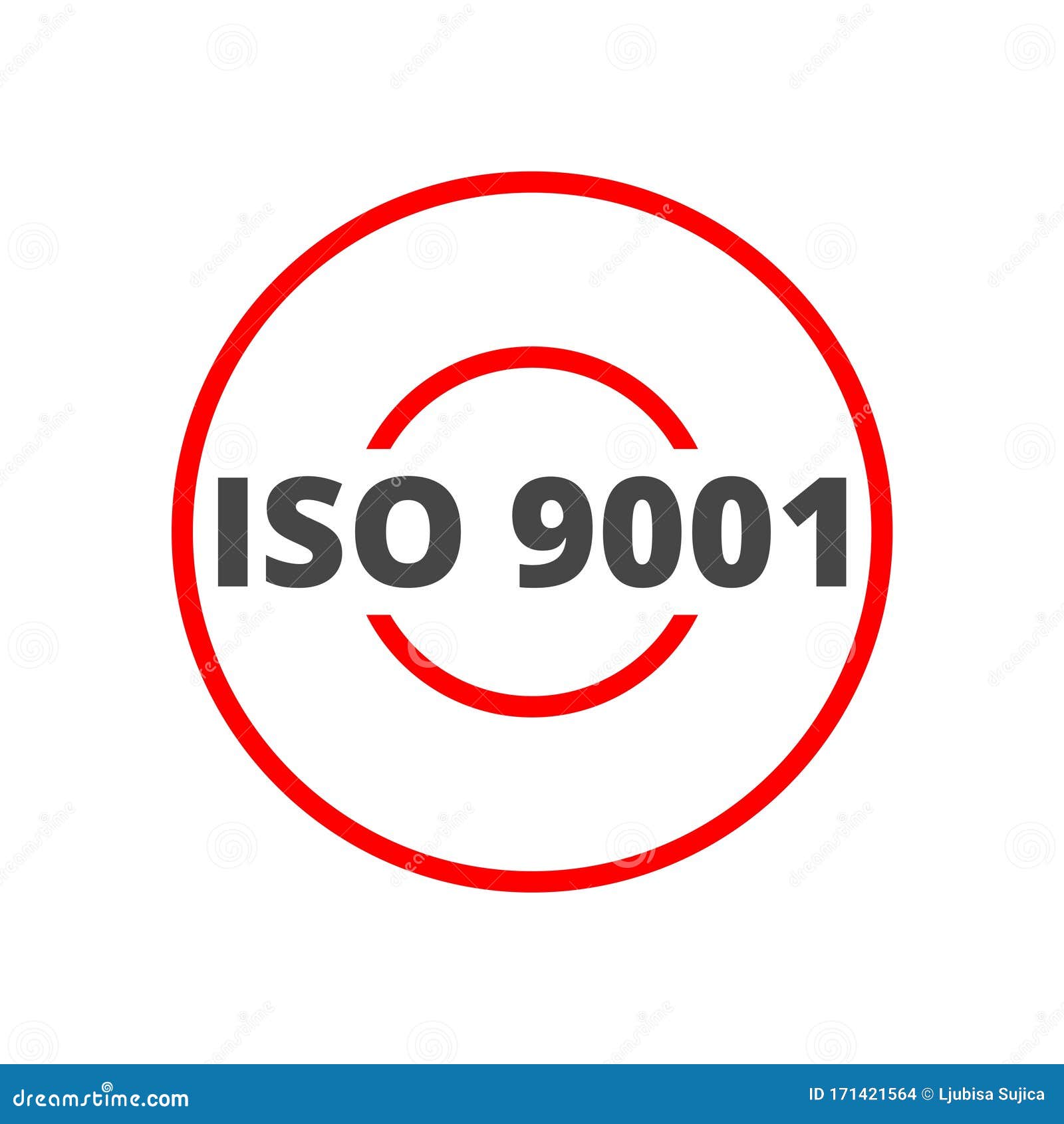 Icono De Signo Certificado ISO 9001 Ilustración del Vector ...