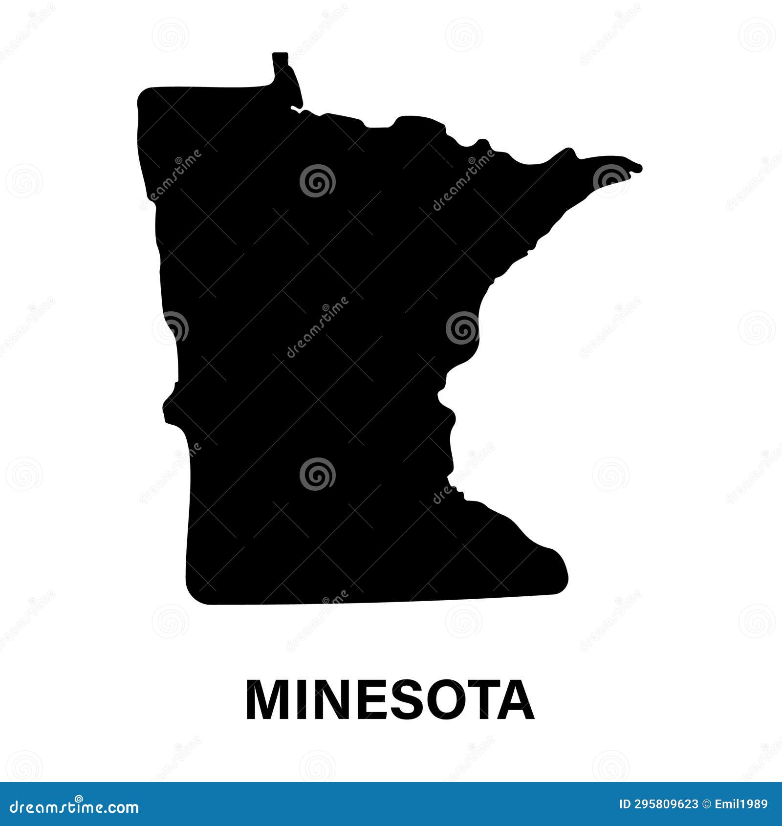 Icono De Silueta De Mapa De Estado De Minnesota. Ilustración del Vector ...