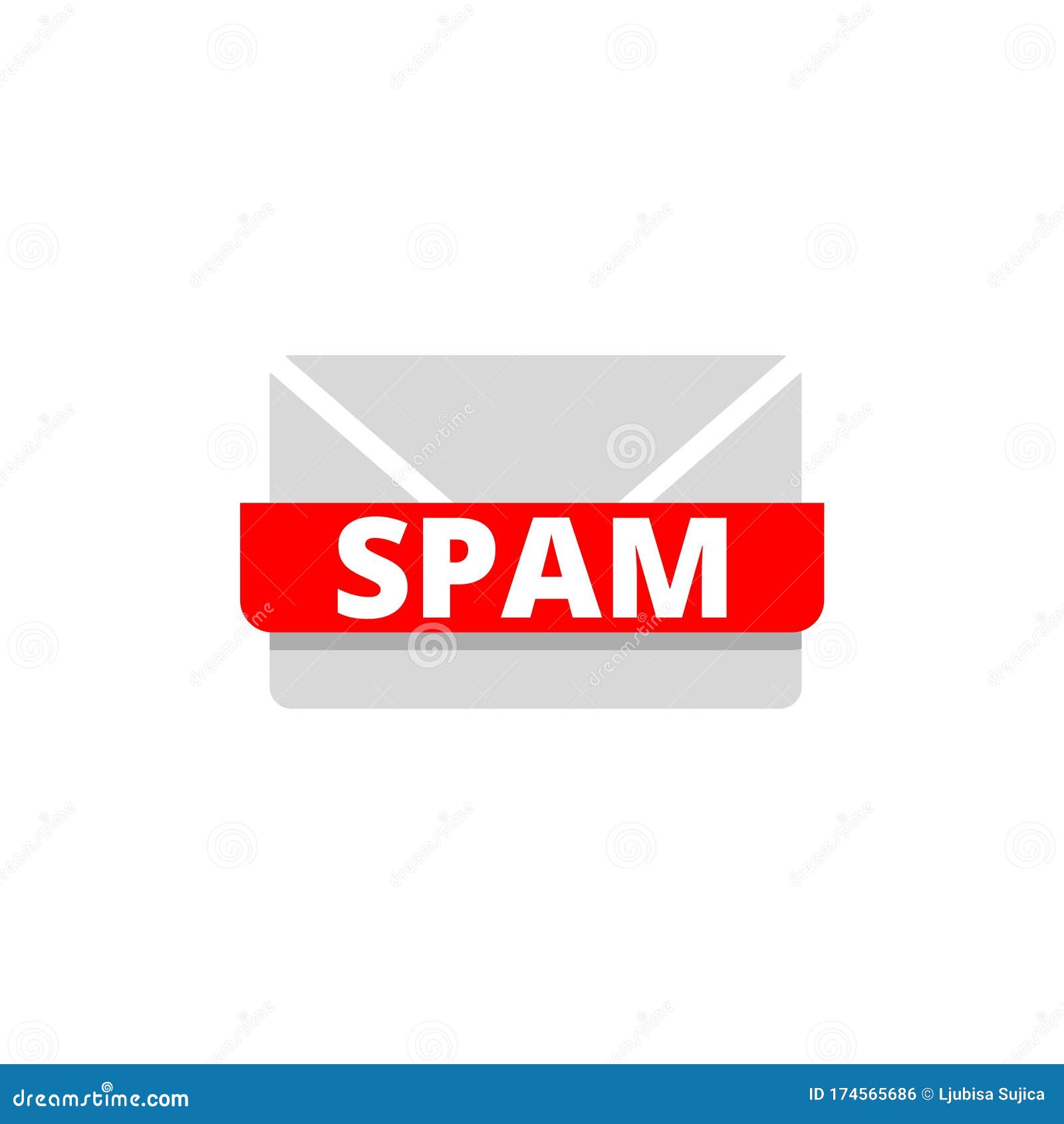 Icono de spam ilustración del vector. Ilustración de nuevo - 174565686