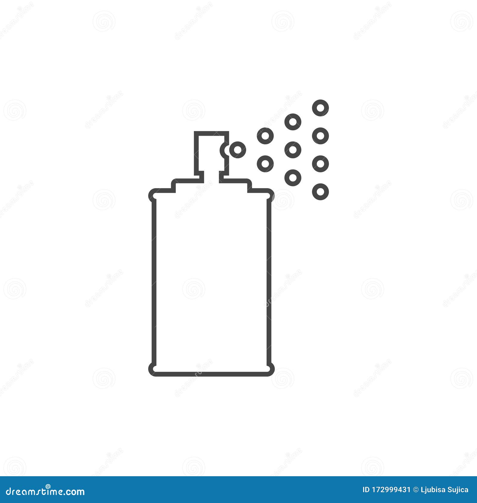 Icono de spray ilustración del vector. Ilustración de metal - 172999431