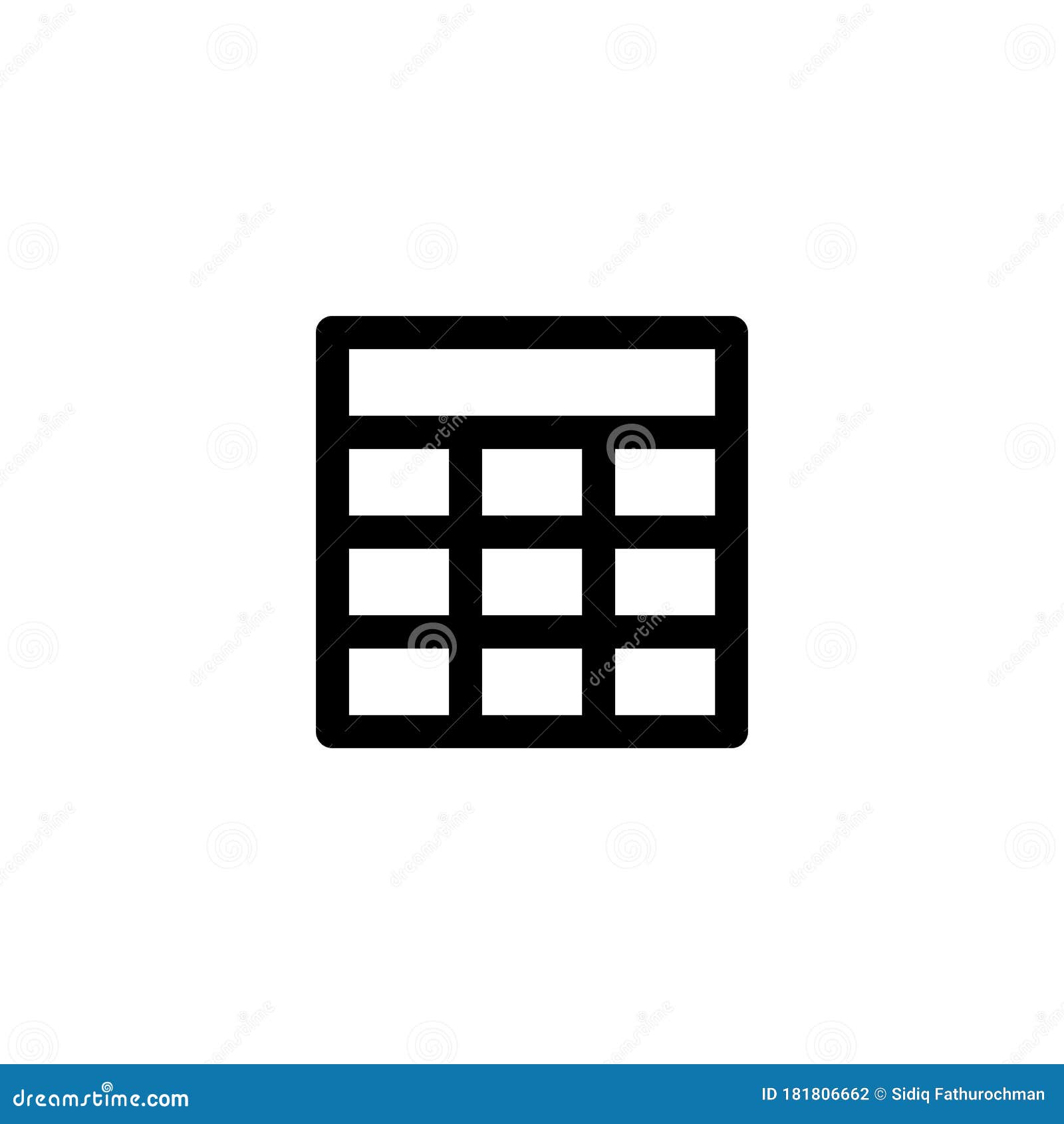 Icono de tabla ilustración del vector. Ilustración de papel - 181806662