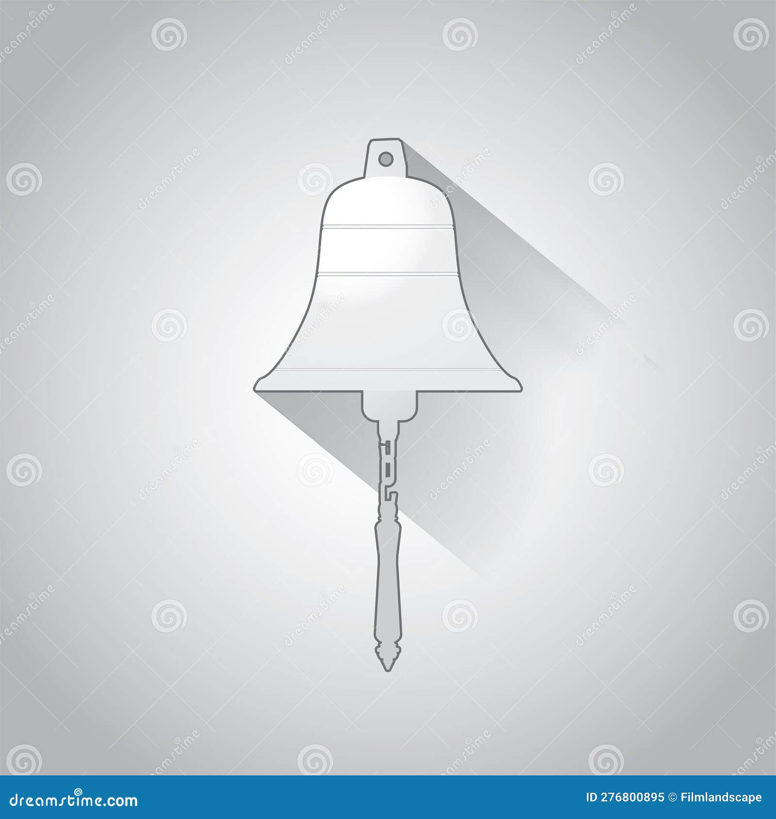 Icono de timbre blanco ilustración del vector. Ilustración de icono ...