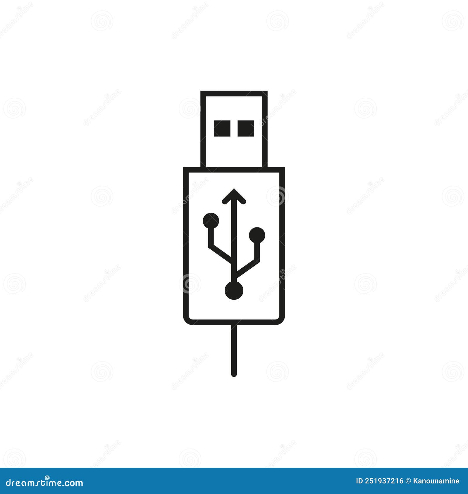 Icono De Tipo De Cable Usb Trazo Editable Ilustración del Vector - Ilustración de cuerda ...