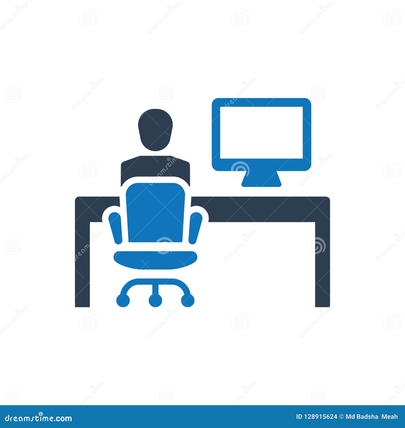 Icono De Trabajo De La Oficina Ilustración del Vector - Ilustración de ...