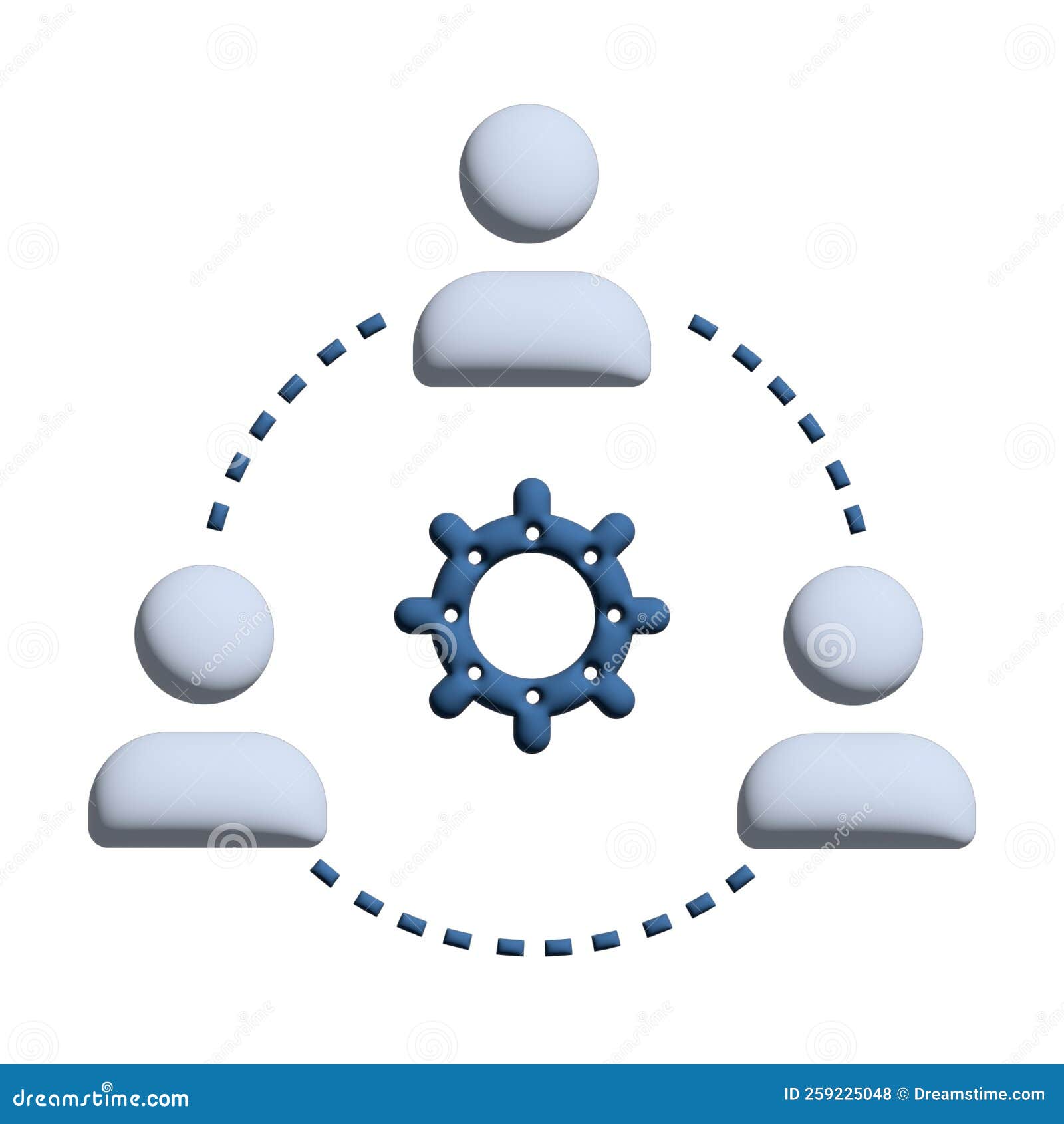Icono De Trabajo Optimizado De 3 Equipos Ilustración del Vector ...