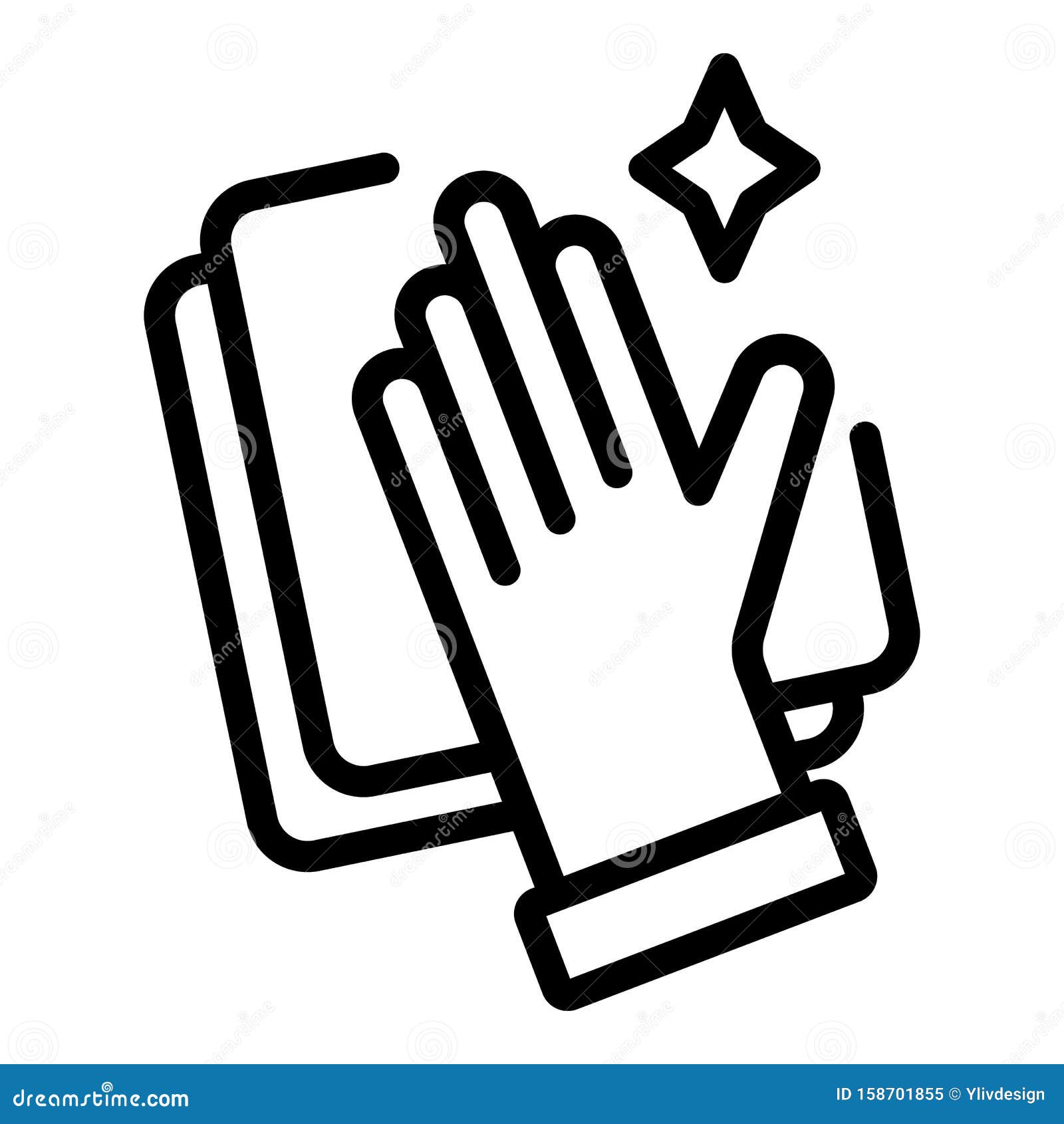 Icono De Trapo De Limpieza, Estilo De Esquema Ilustración del Vector ...