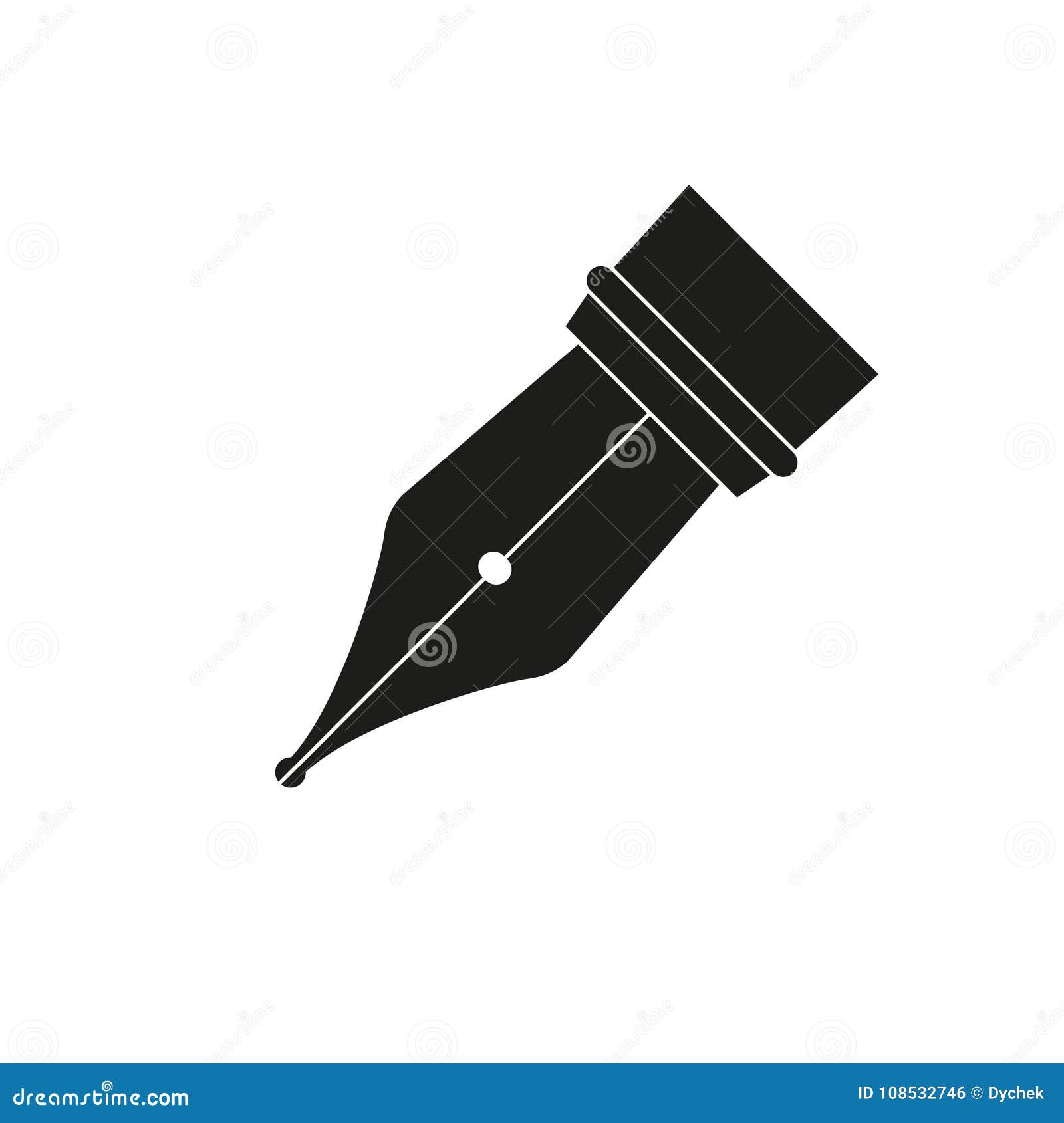 Icono de una pluma Vector ilustración del vector. Ilustración de fuente ...