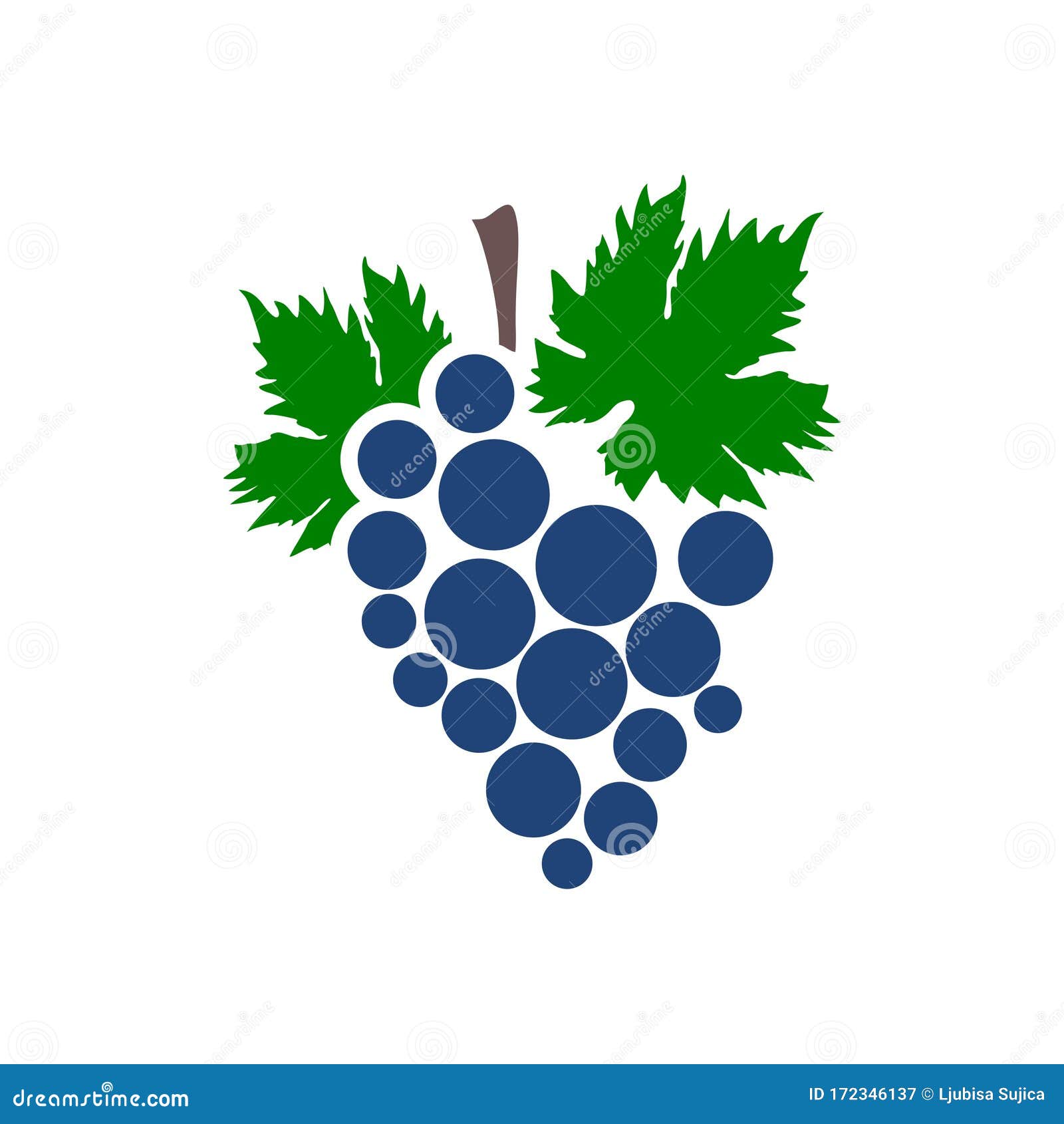 Icono de uvas, logo de uva ilustración del vector. Ilustración de ...