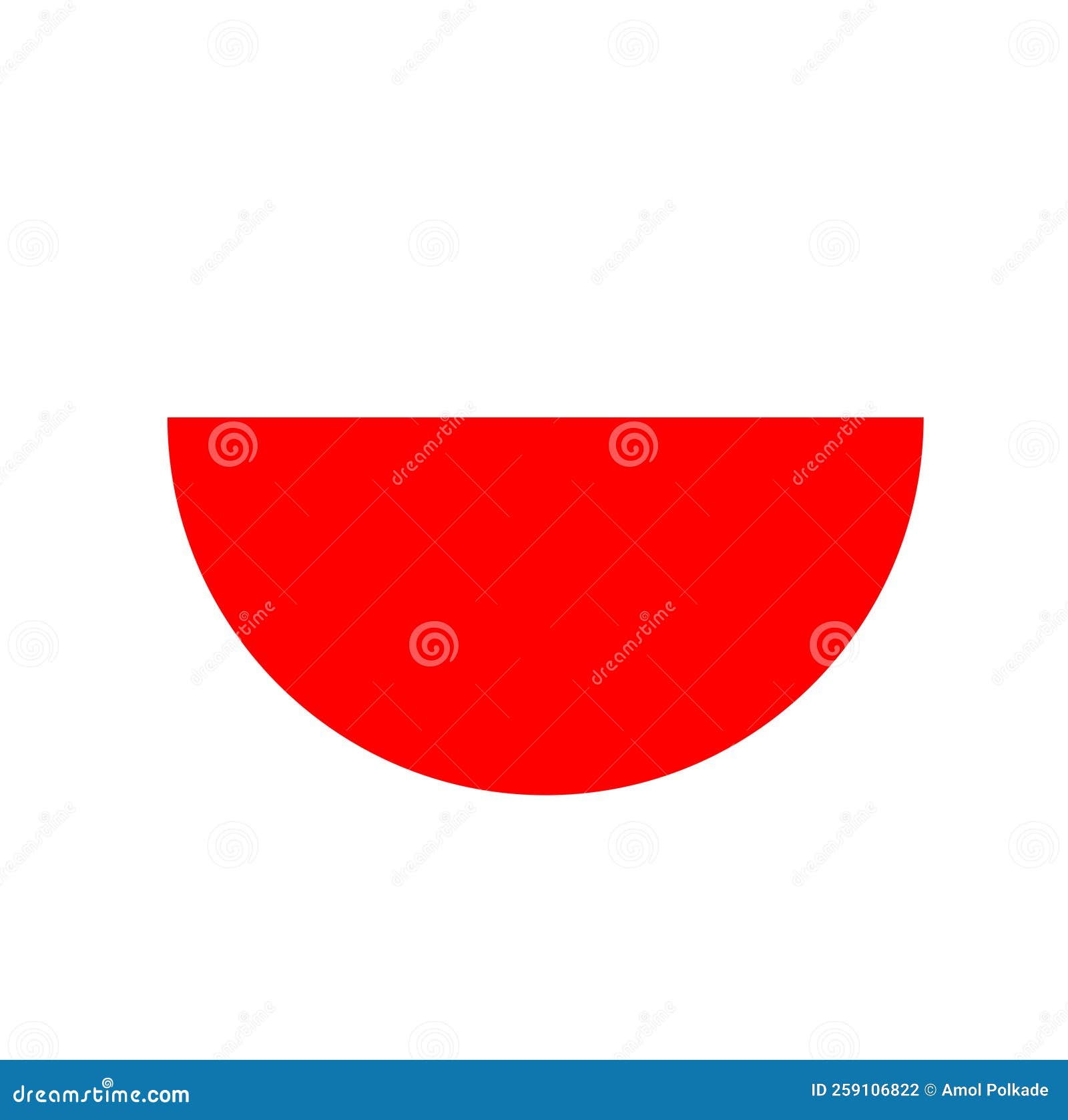 Icono De Vector De Círculo Rojo Medio. Círculo De Corte Rojo ...