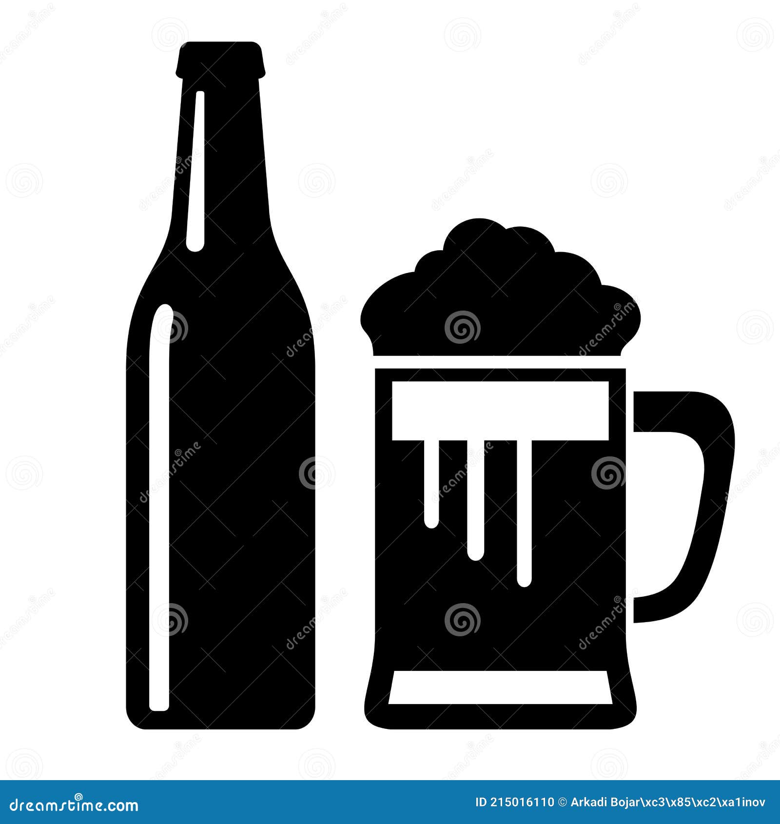 Icono de vector de cerveza ilustración del vector. Ilustración de ...