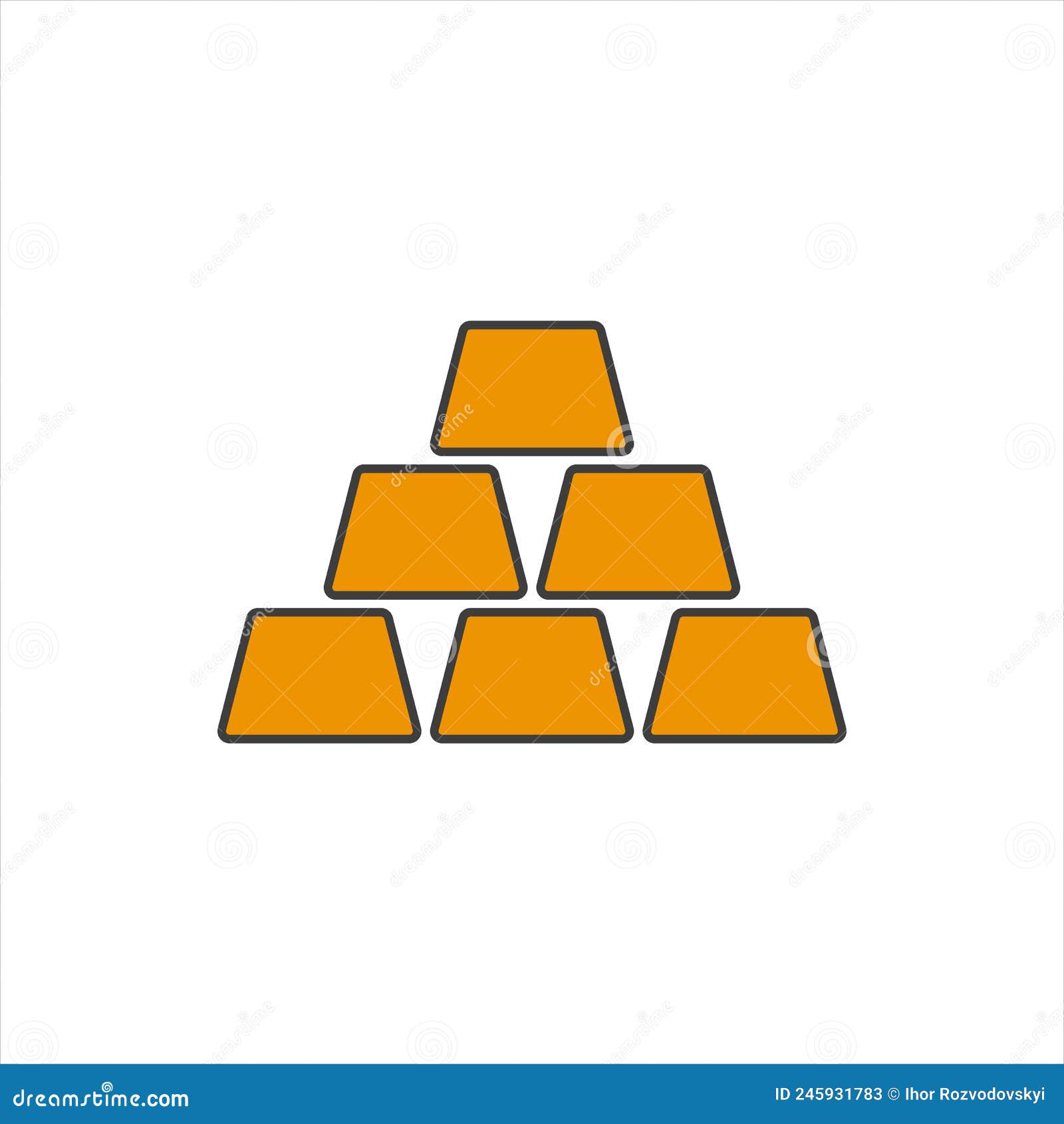 Icono De Vector Dorado En Un Fondo Blanco Ilustración del Vector ...