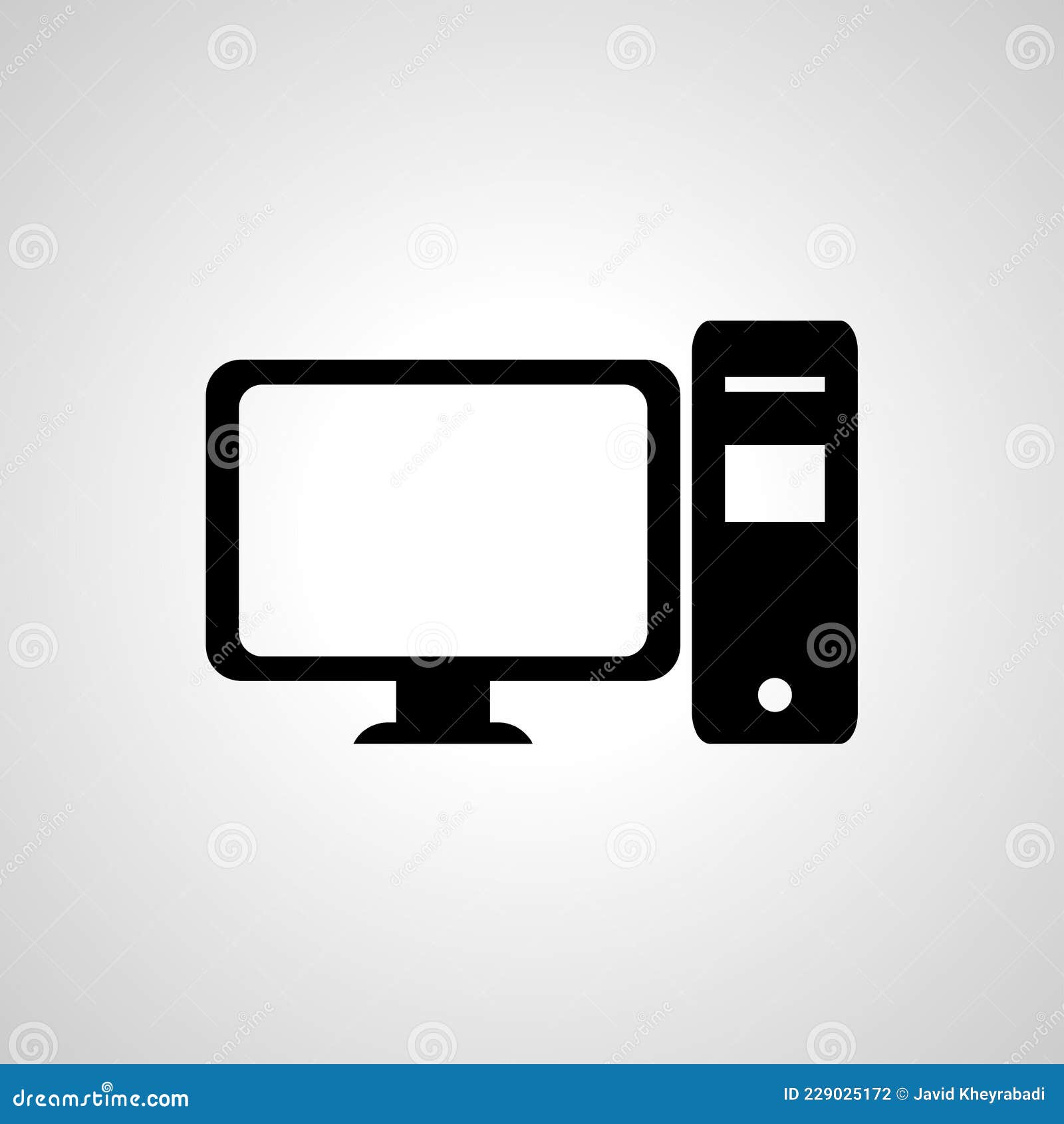 Icono De Vector De Escritorio Pc Icono Simple Ilustración del Vector ...