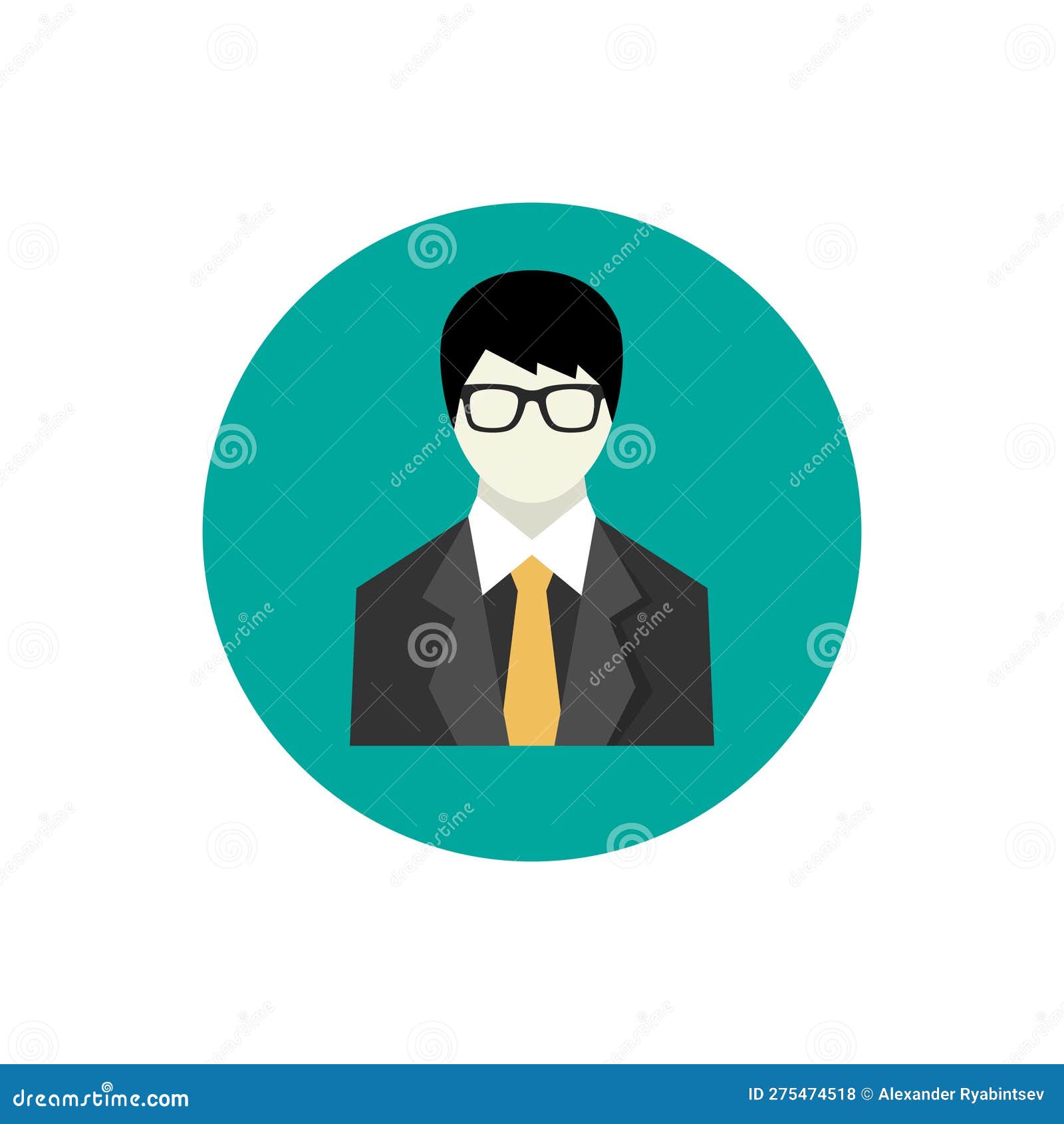 Icono De Vector De Estilo Plano De Business Manager. Icono De Persona ...