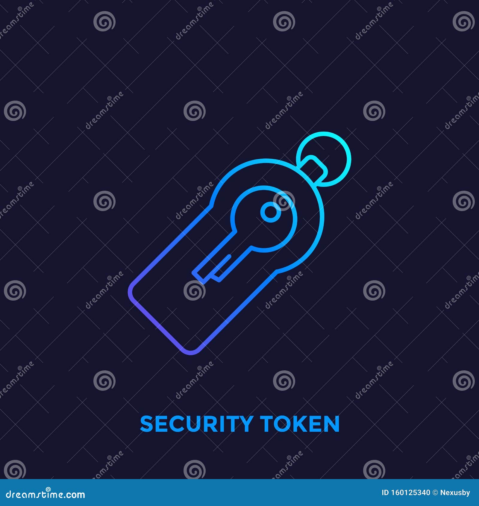Icono De Vector De LÃ­nea De Token De Seguridad Ilustración del Vector ...