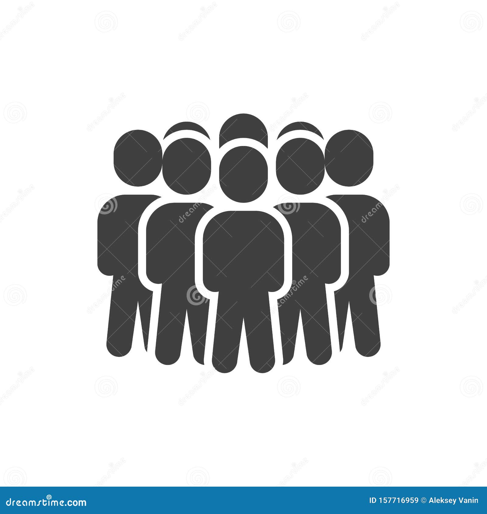 Icono De Vector De Multitud Ilustración del Vector - Ilustración de ...