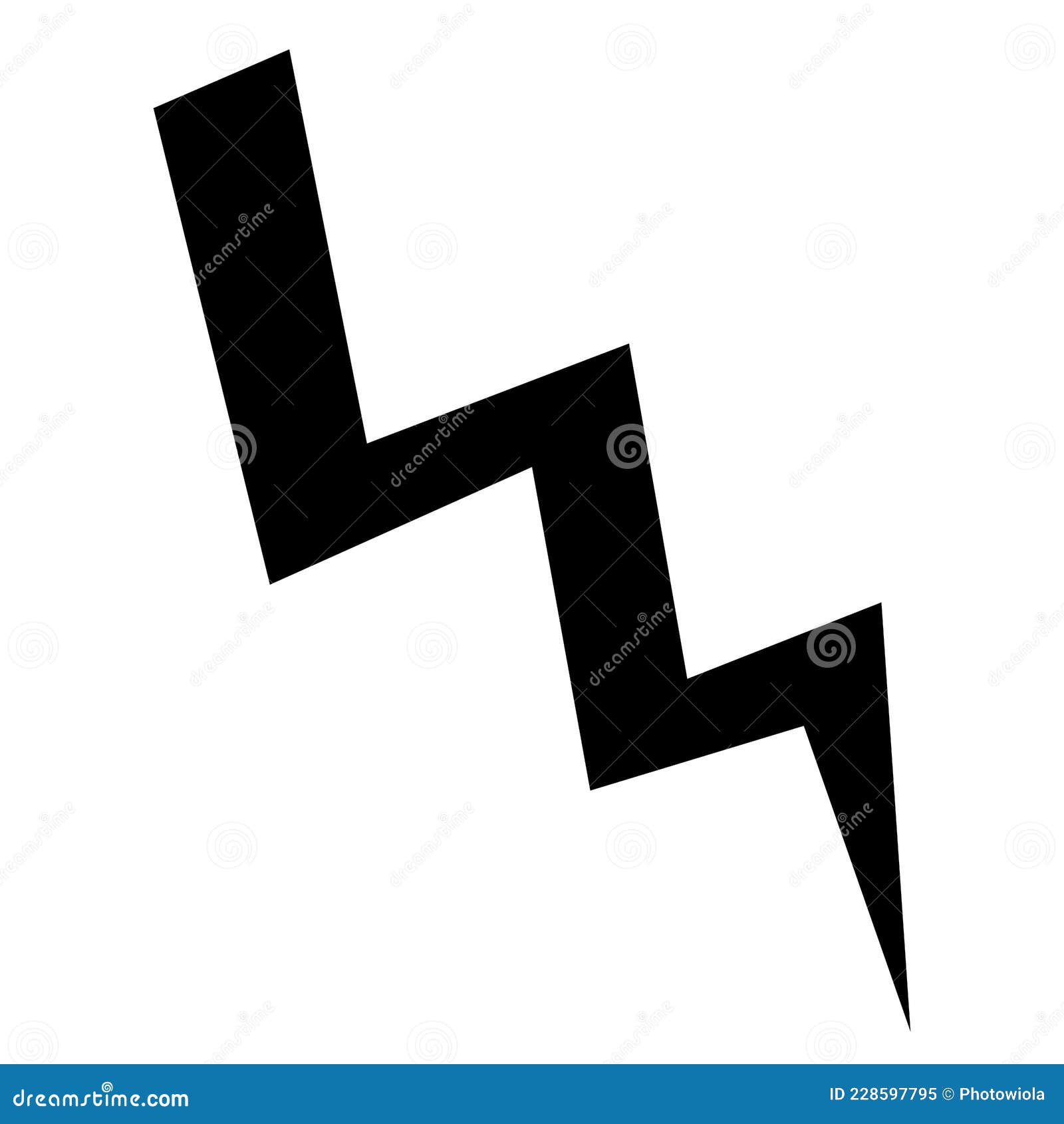 Icono De Vector Negro Sobre Fondo Blanco. Rayo Ilustración del Vector ...